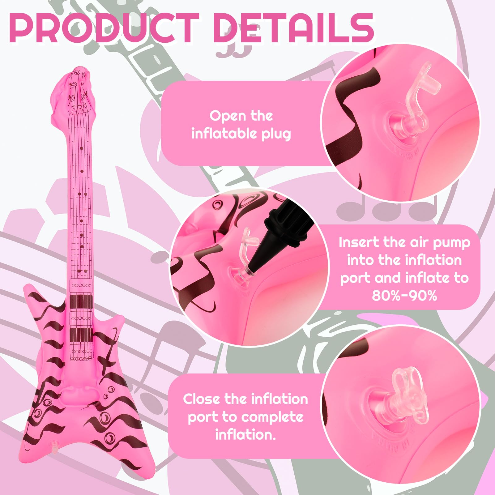 Candcamp 6 Pcs Inflatable Party Props, Photo Booth Props with Glasses ...