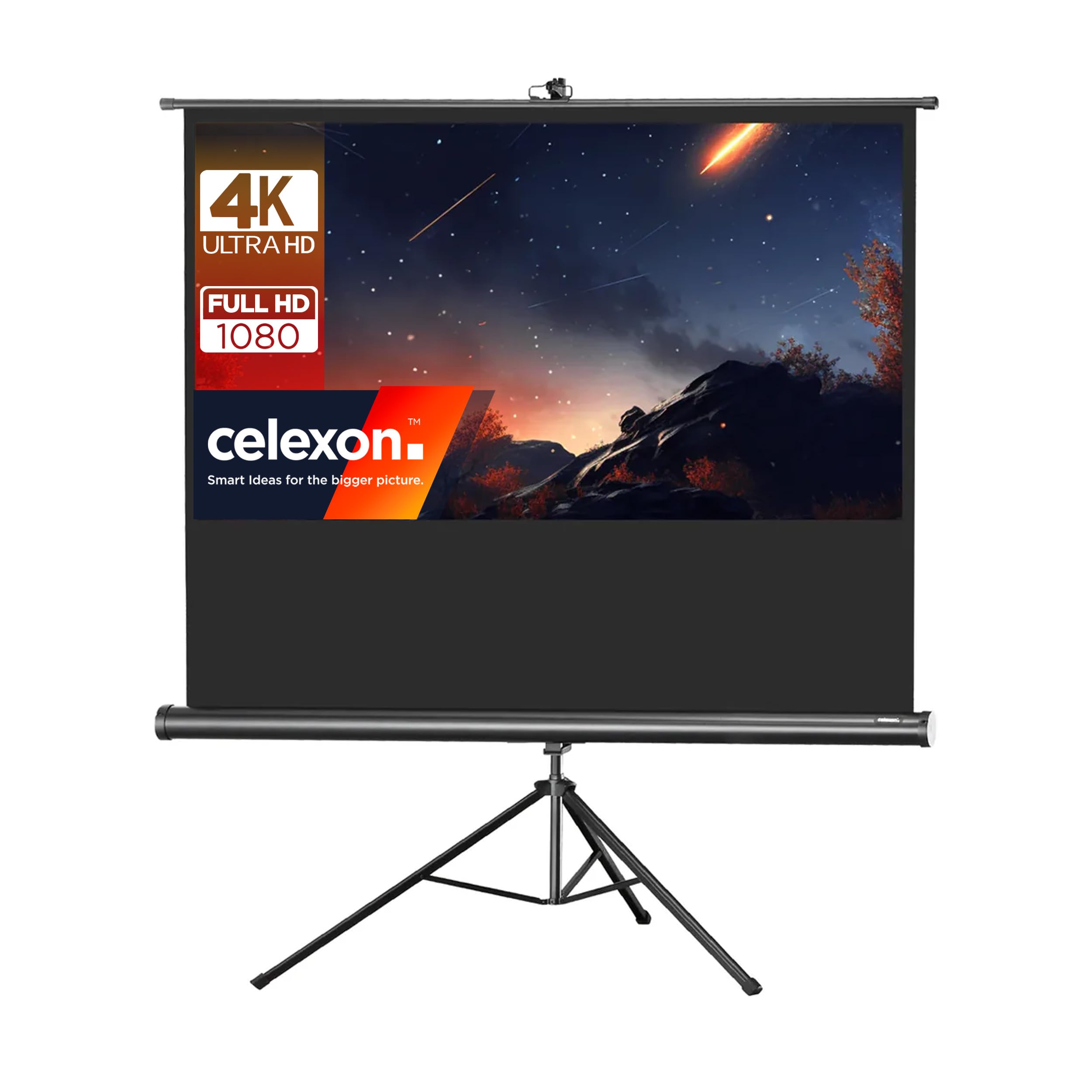 celexon Economy Black Tripod screen black 100" | 219x123cm 16:9 ...