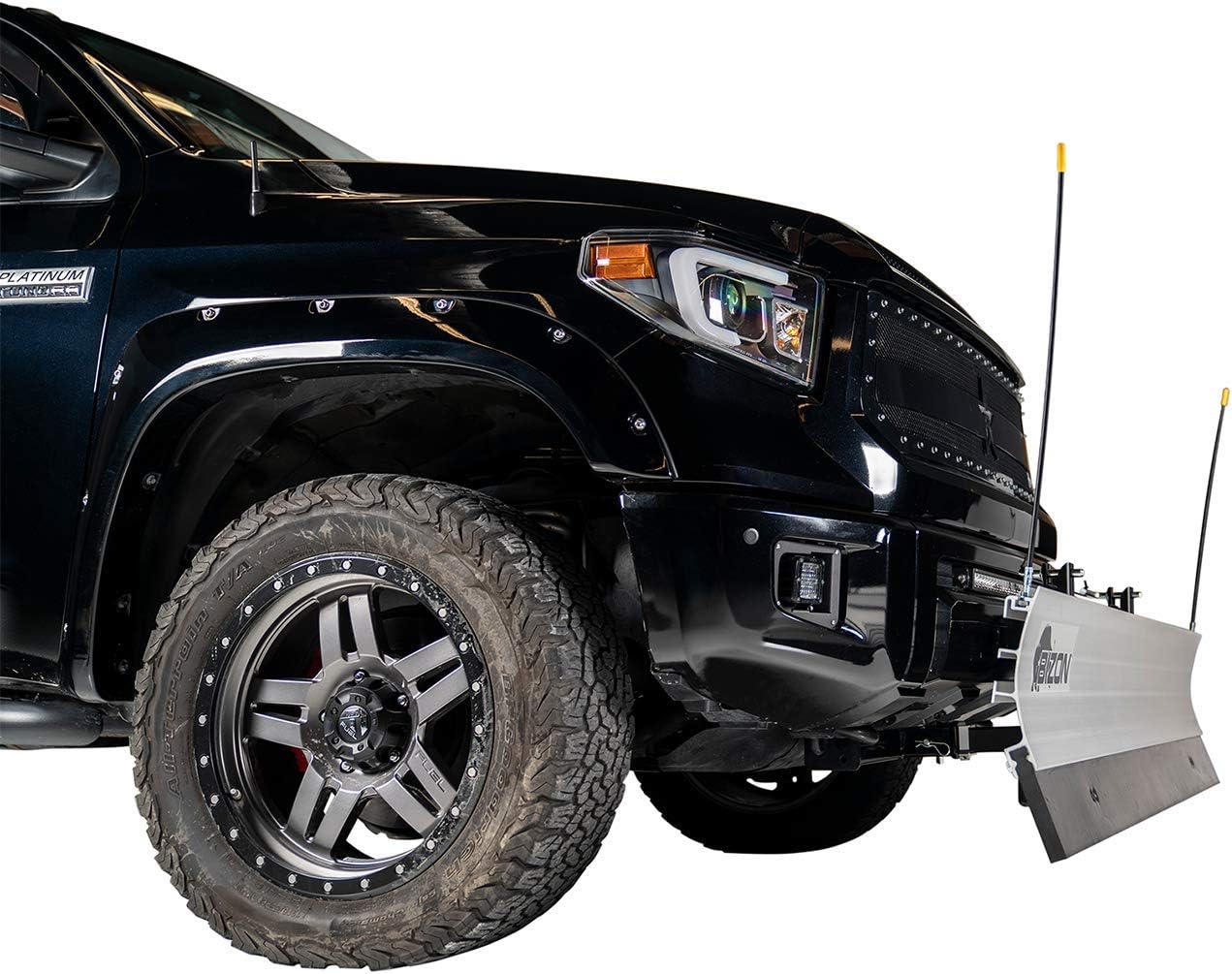 Review BIZON Aluminum Snow Plow Blade Push Frame Blade Markers ...