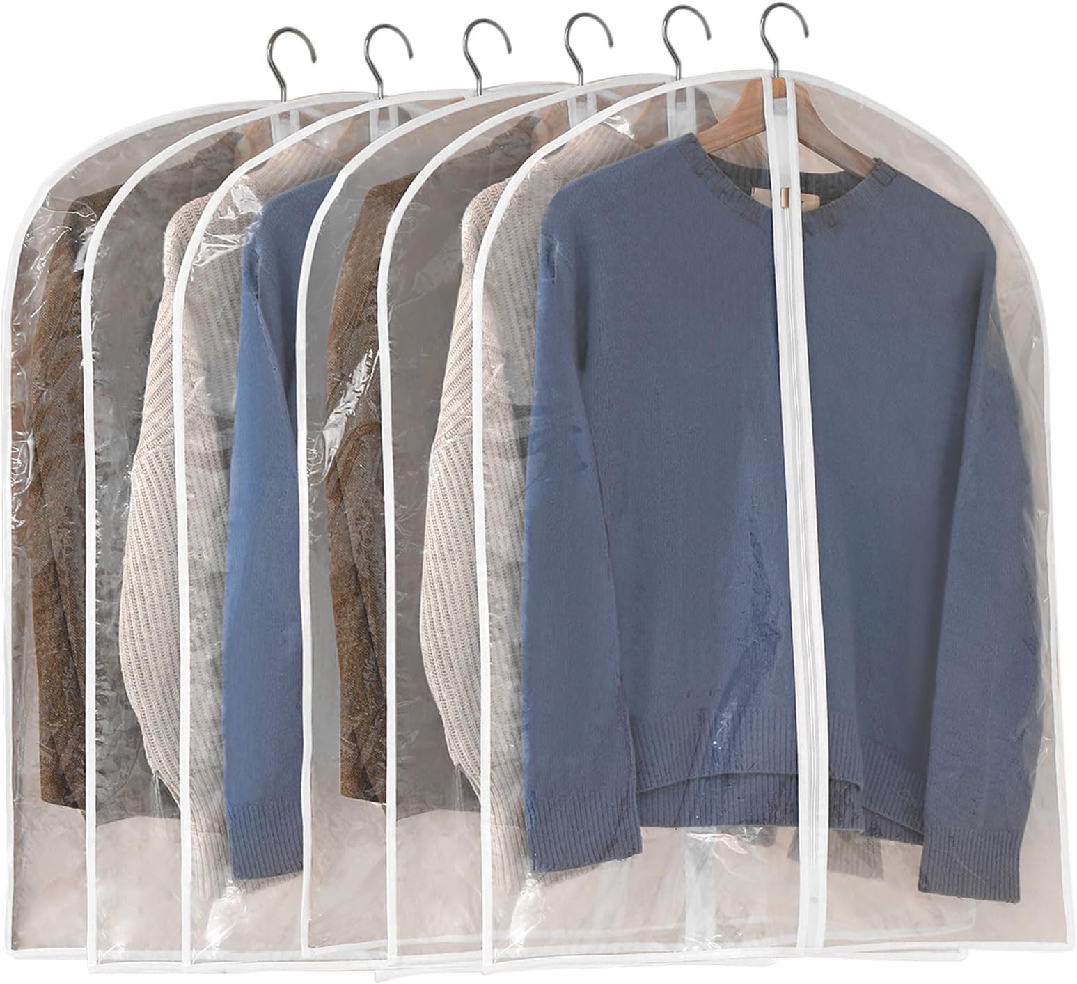 Amazon.com: MCPINKY 4PCS Garment Covers, Clear Garment Bags for Hanging ...