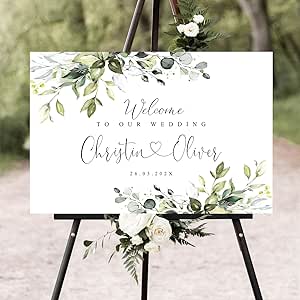 Amazon.com: MASTER Viper Personalized Wedding Welcome Sign, Custom ...
