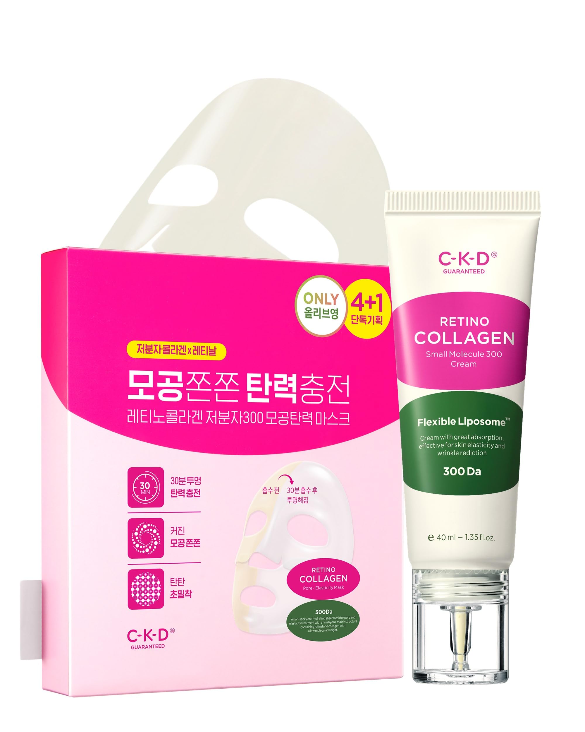 Buy CKD Pore Elasticity with Retino Collagen Small Molecule 5 Sheets & RETINO Retinal and ...