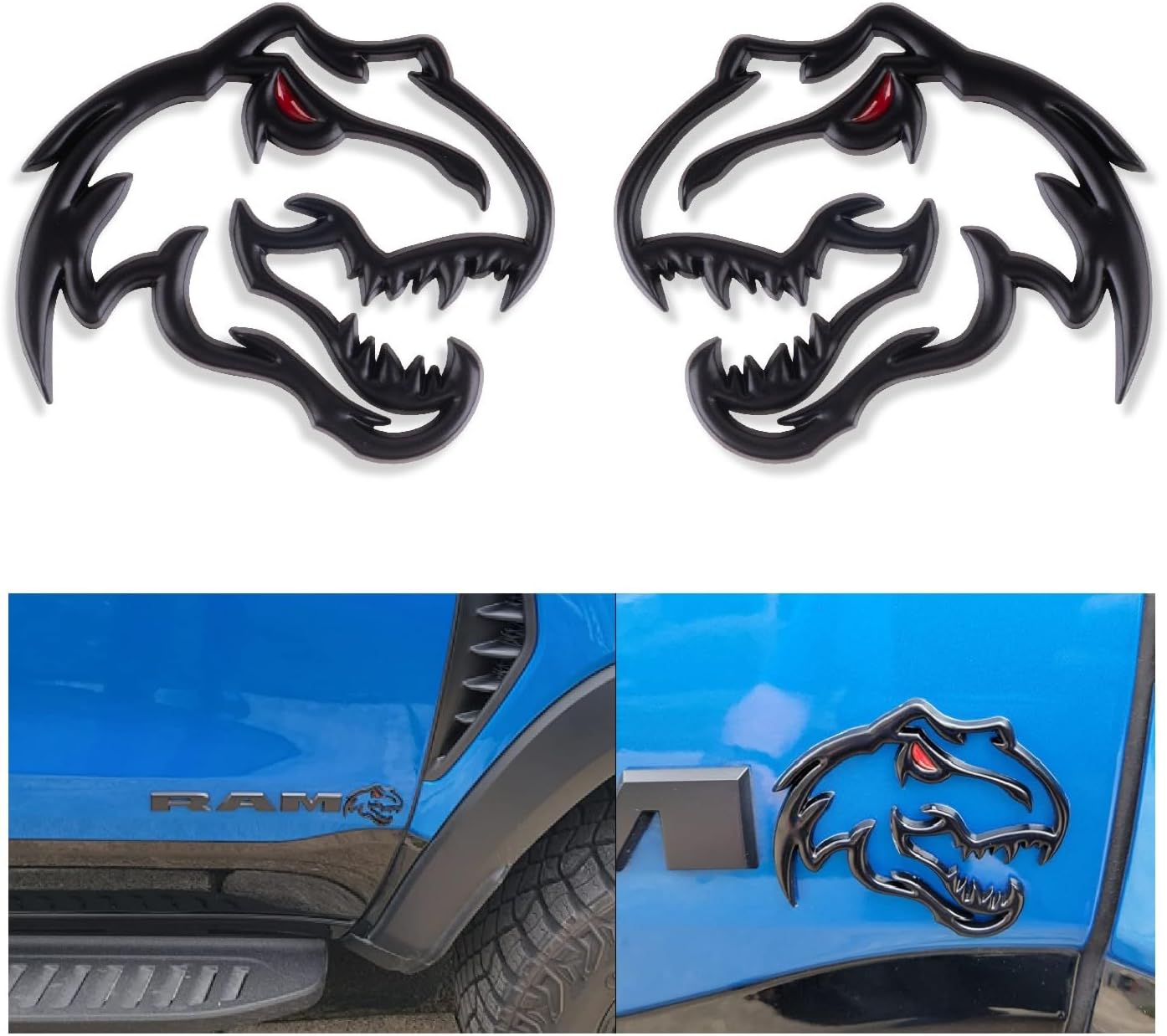 Amazon.com: Zhizhong Dinosaur Emblem Fits for Dodge RAM TRX 1500 2500 ...