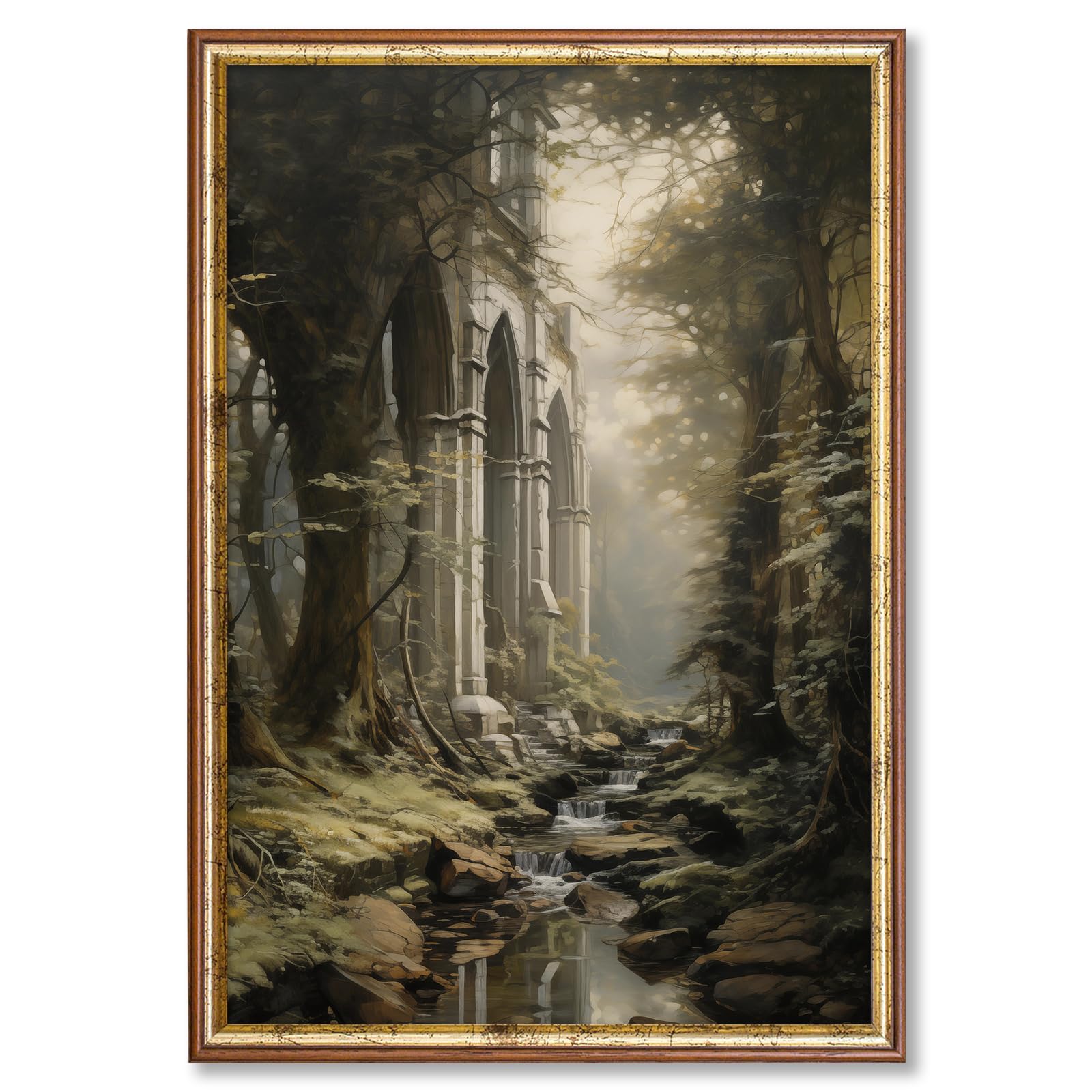 Amazon.com: Dark Forest Wall Art Gothic Landscape Poster Dark Academia ...