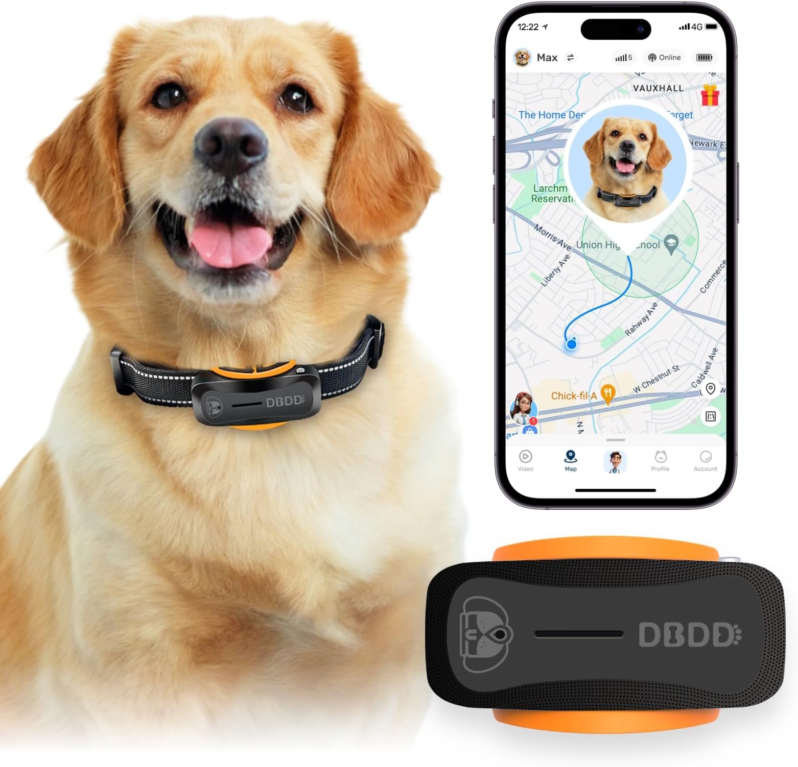 Amazon.com : DBDD AI GPS Tracker for Dogs (30lbs+), Real Time Location ...
