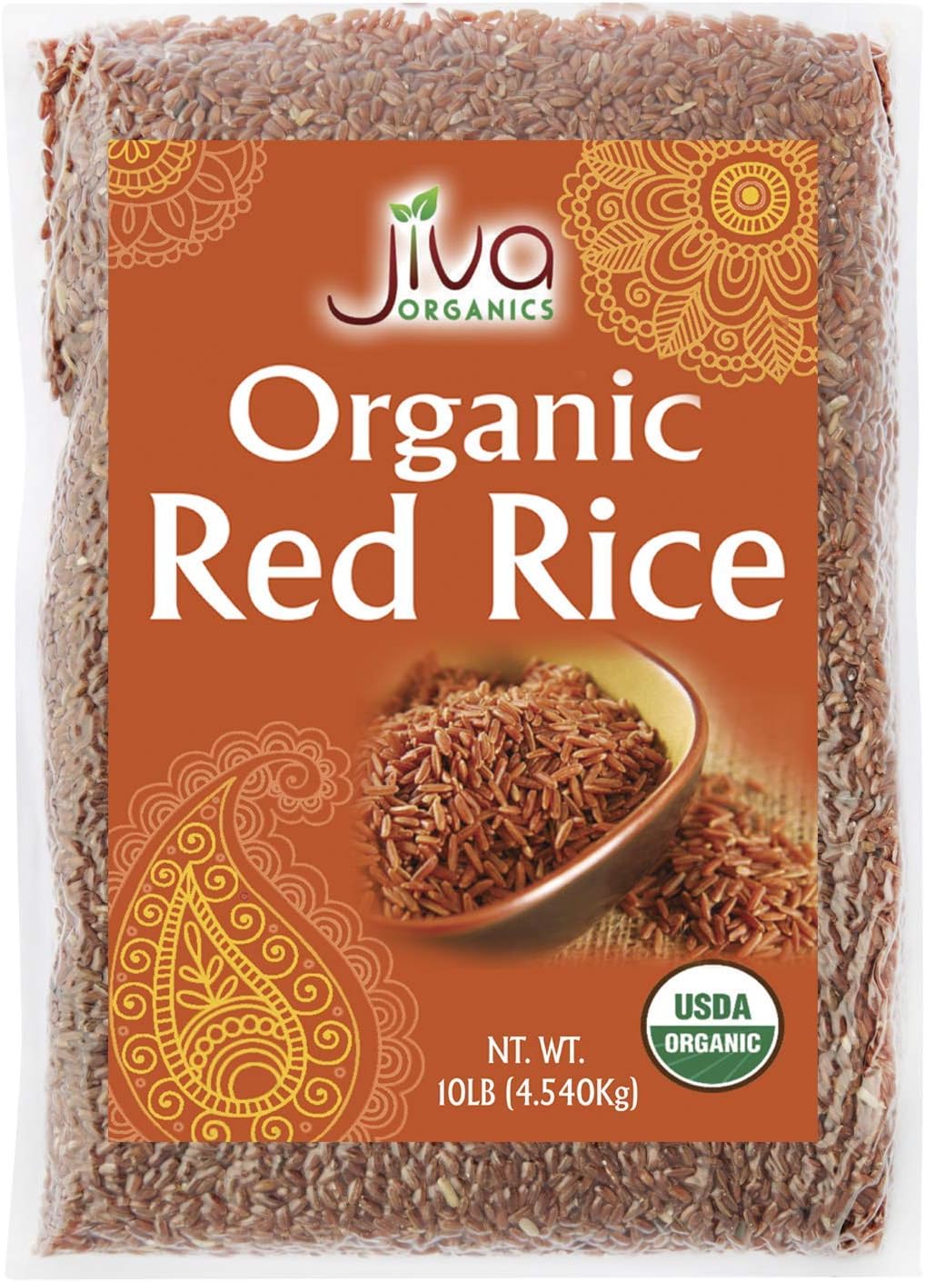 Amazon.com : Jiva Organics Organic Red Rice 10 Pounds Bulk Bag from ...