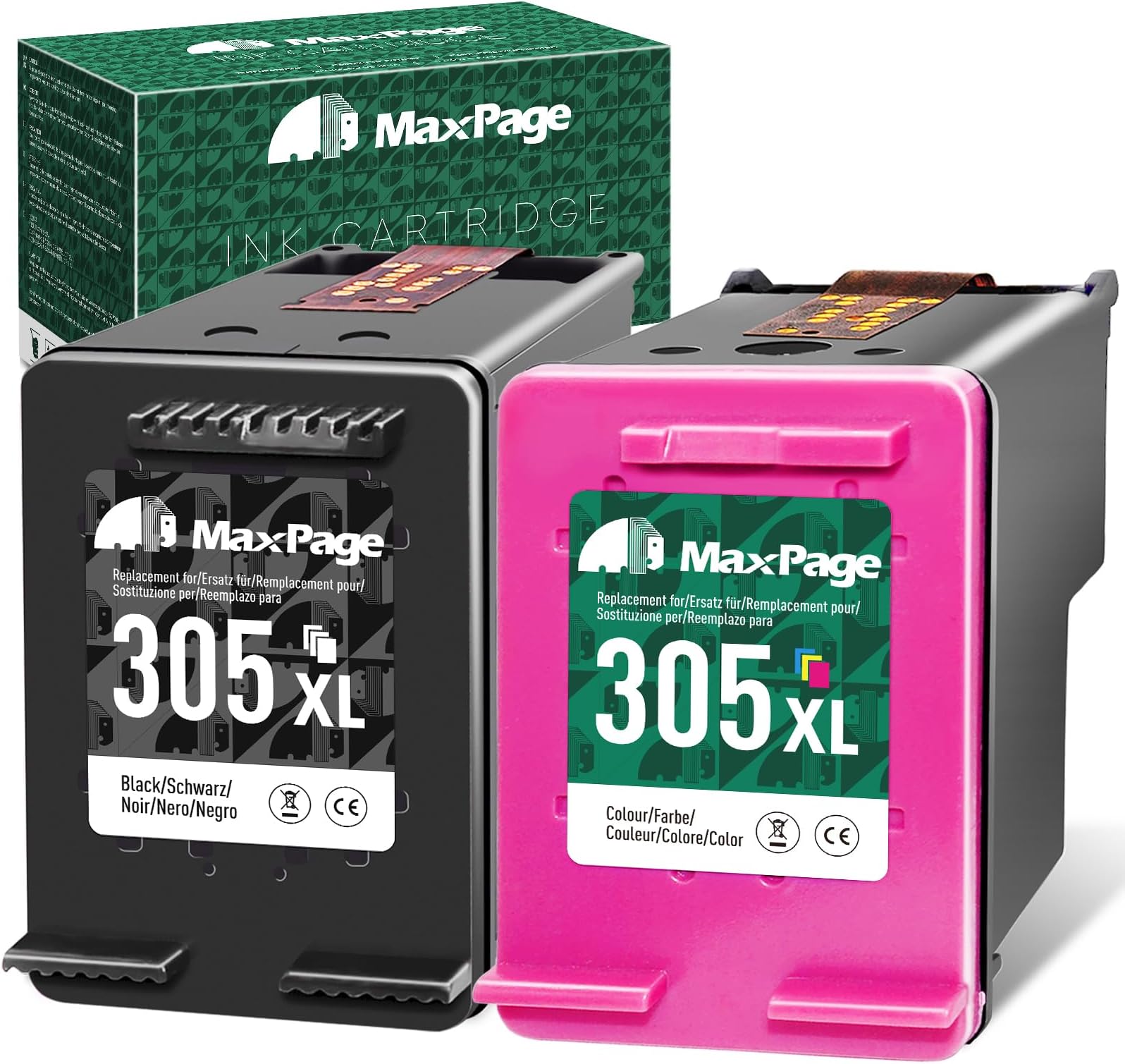 305 XL Ink Cartridge Black and Colour Remanufactured for HP 305XL ...
