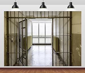 Amazon.com : CORFOTO 5x3ft Old German Jail Interior Backdrop Prison ...