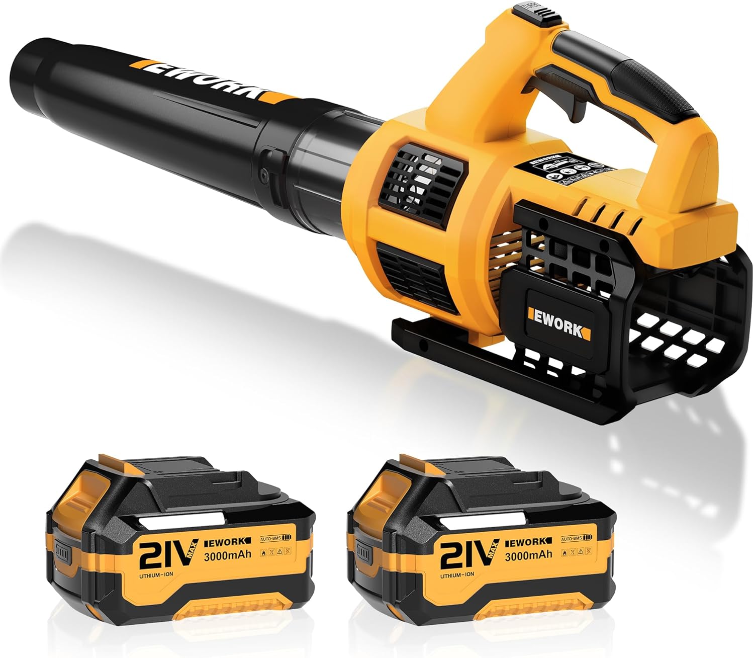 Amazon.com: EWORK Cordless Leaf Blower - 21V Electric Leaf Blower ...