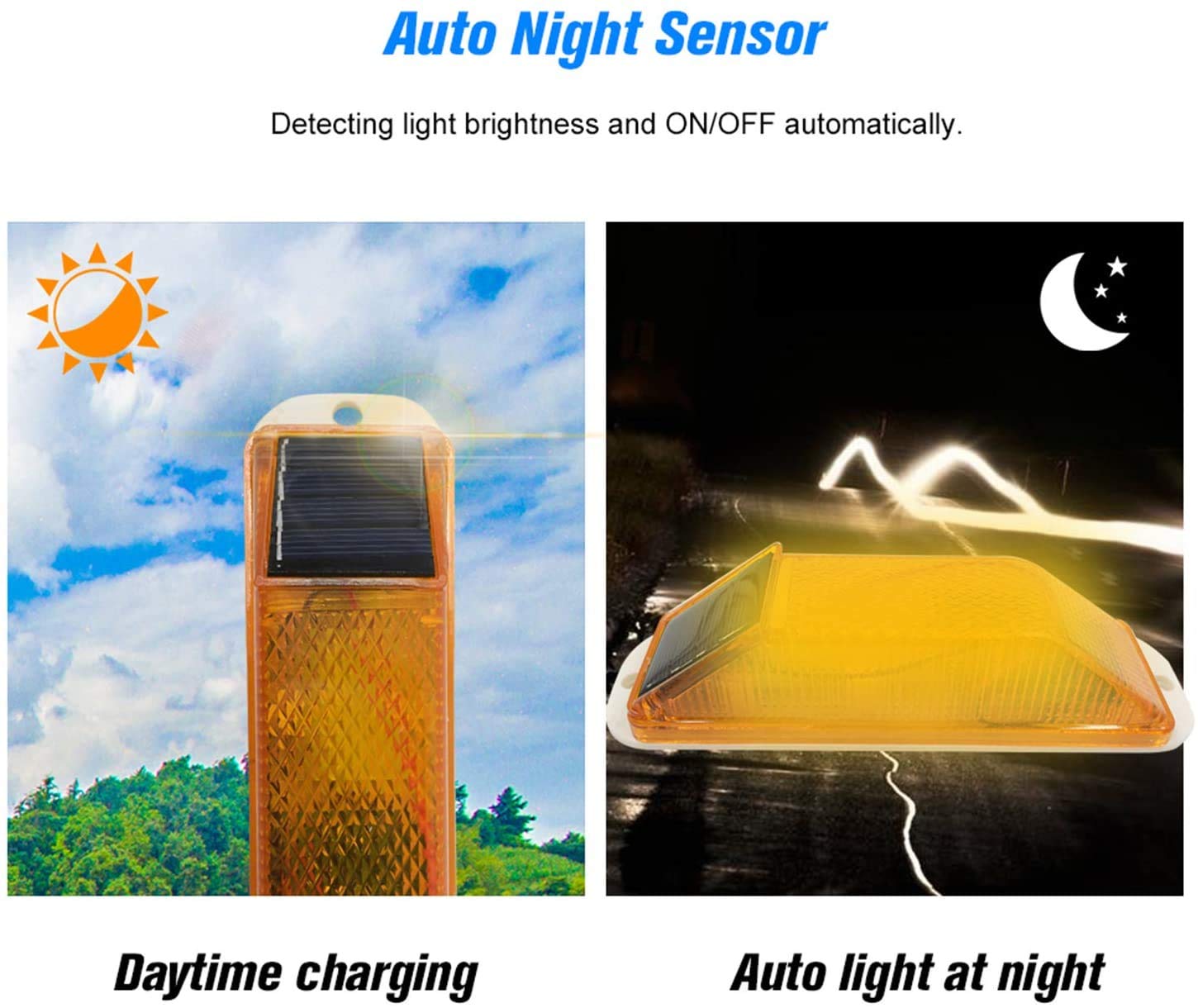 Snapklik.com : RISOON Solar Strobe Warning Light: Sensitive LED Warning ...