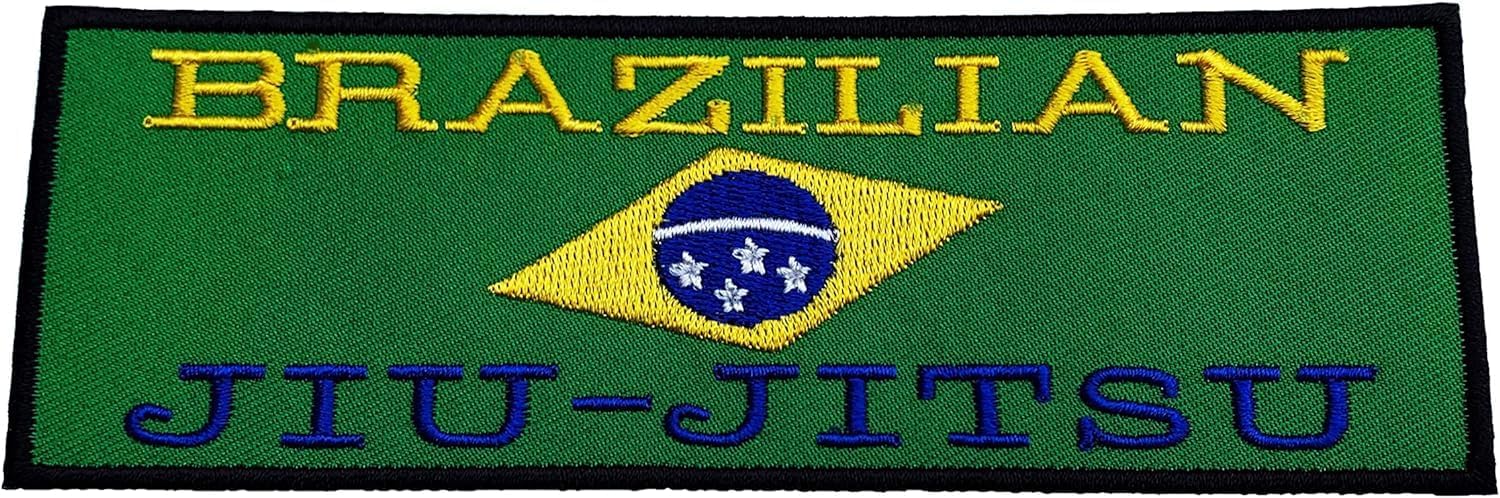 Brazilian Jiu Jitsu Patch (6 Inch) Green Embroidered Iron-on or Sew-on ...