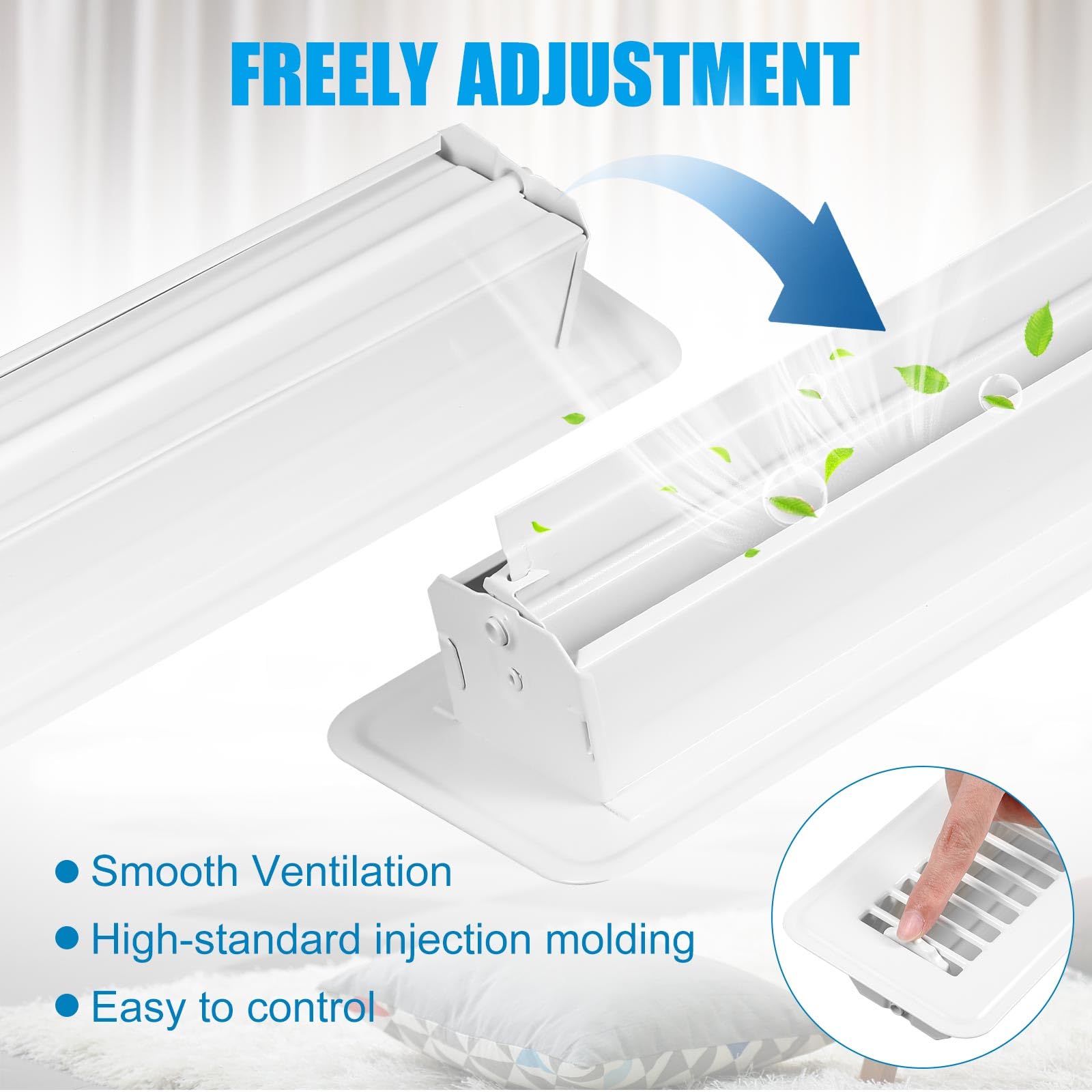 Snapklik.com : Yaocom 12 Pcs 2" X 12" White Heavy Duty Steel Floor ...