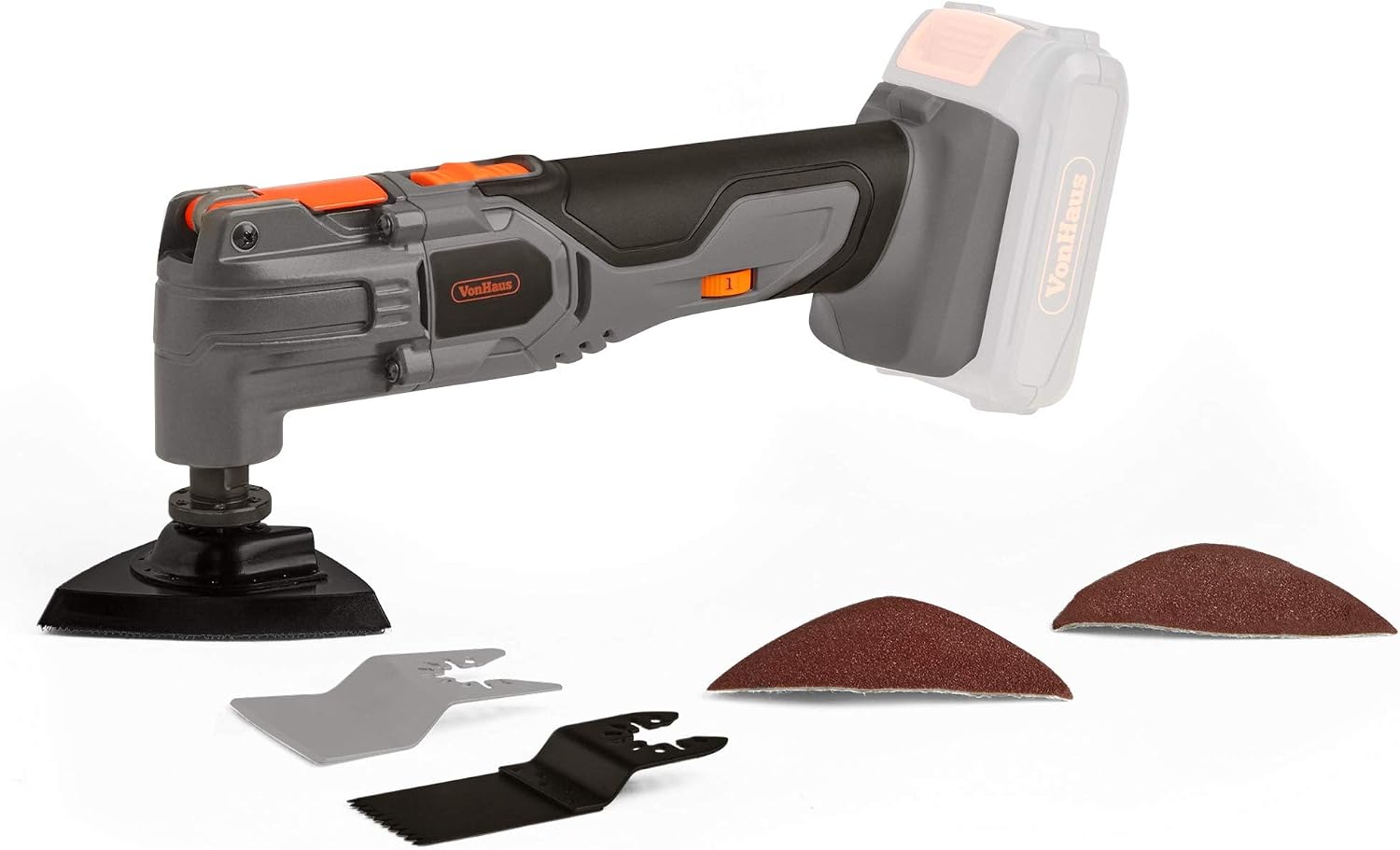 VonHaus E-Series 18V Cordless Oscillating Multitool – Wireless Multi ...