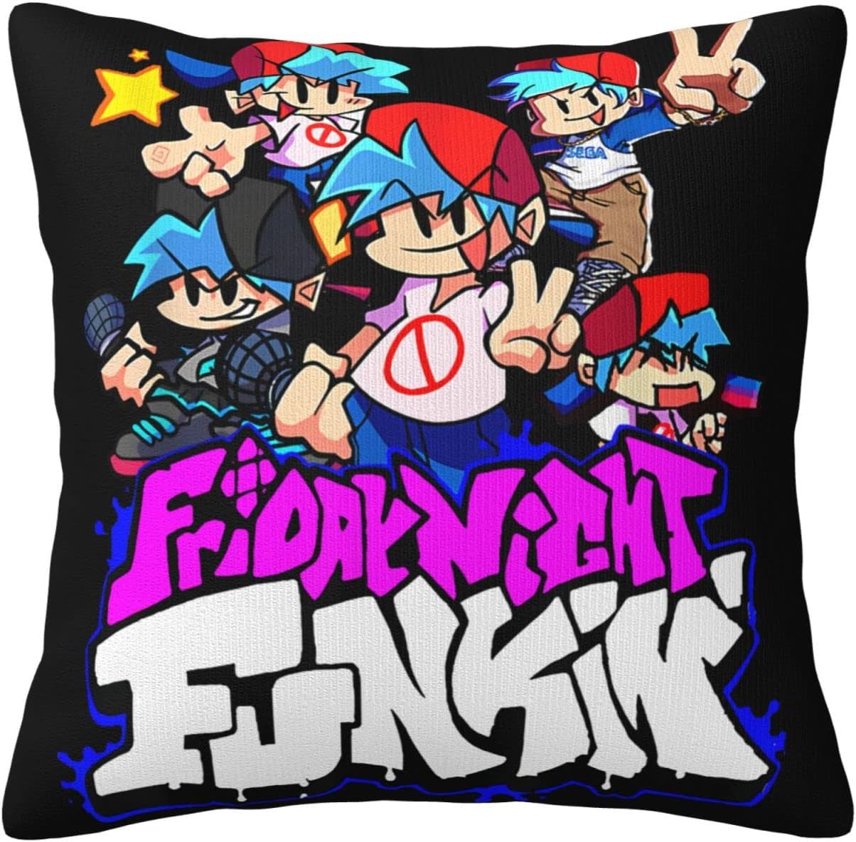 Amazon.com: DHOUTSL Throw Pillow Cover Friday Night Anime Funkin Pillow ...