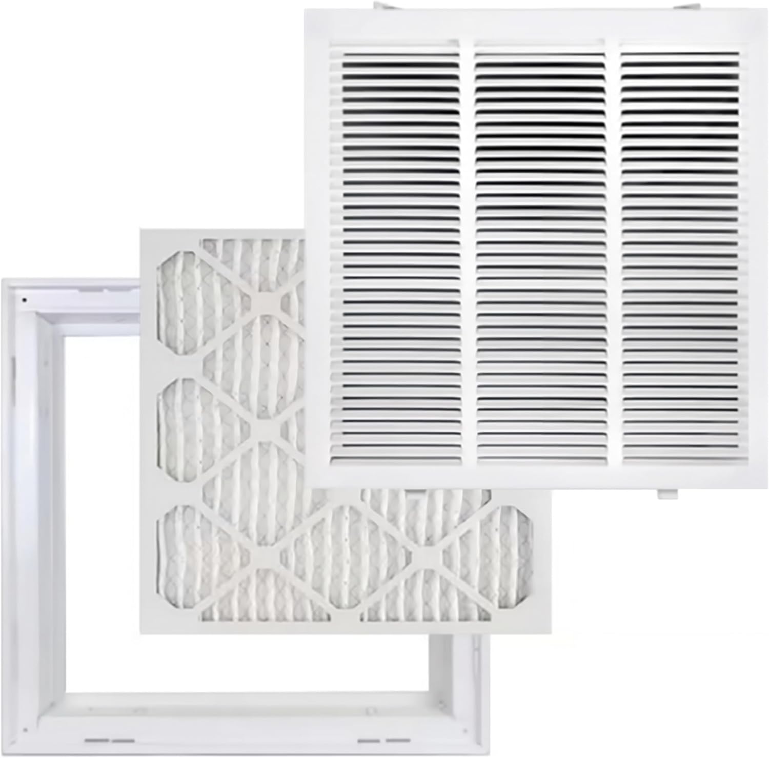 Venti Air 18" X 18" Steel Return Air Filter Grille with MERV 11 Filter ...
