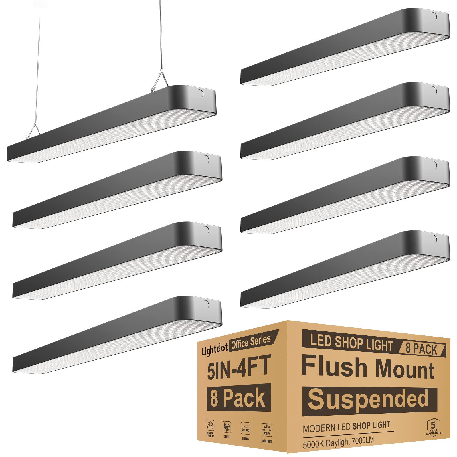 Lightdot Compact 4FT-5IN Led Wrap-Around Shop Lights