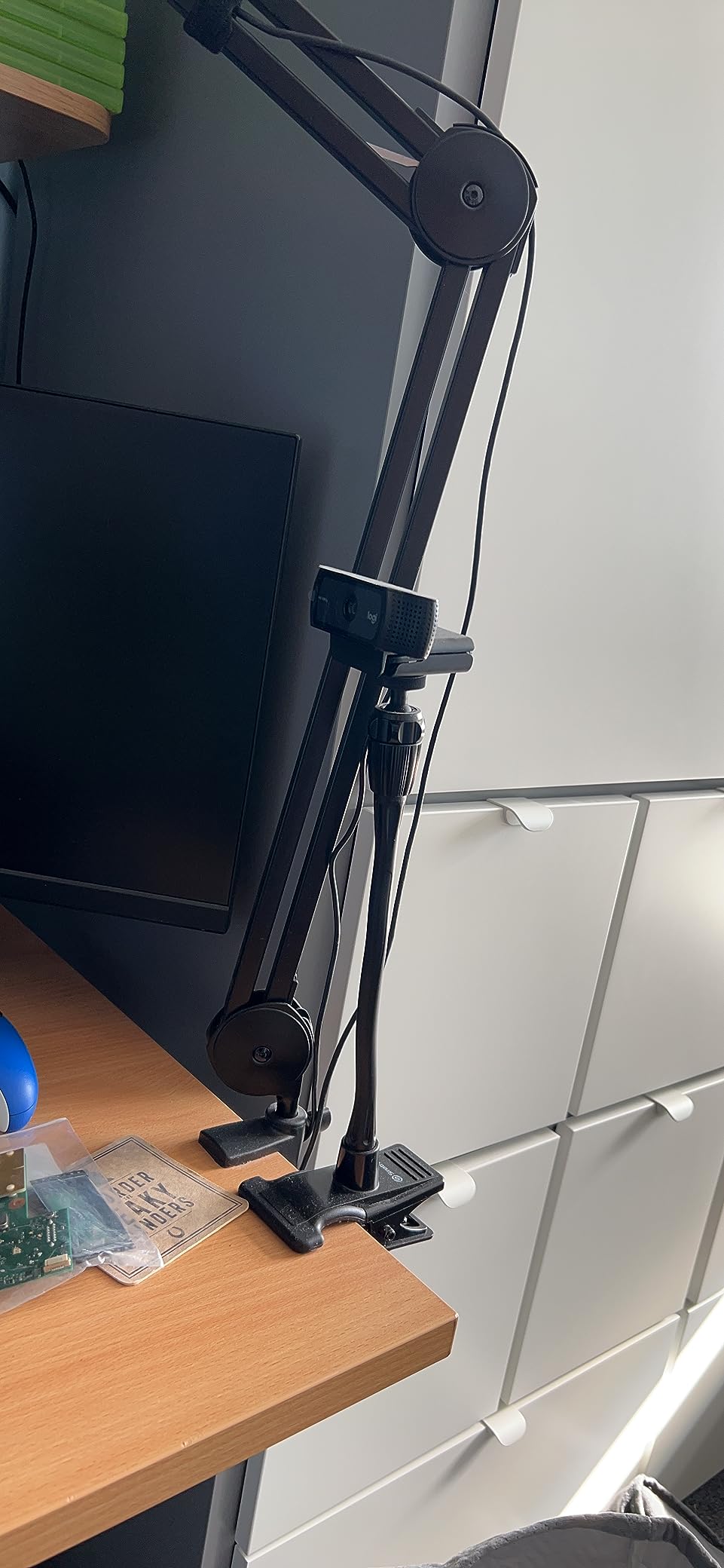 Webcam Holder Arm, Smatree Flexible Jaws Clamp Clip Mount Holder for ...