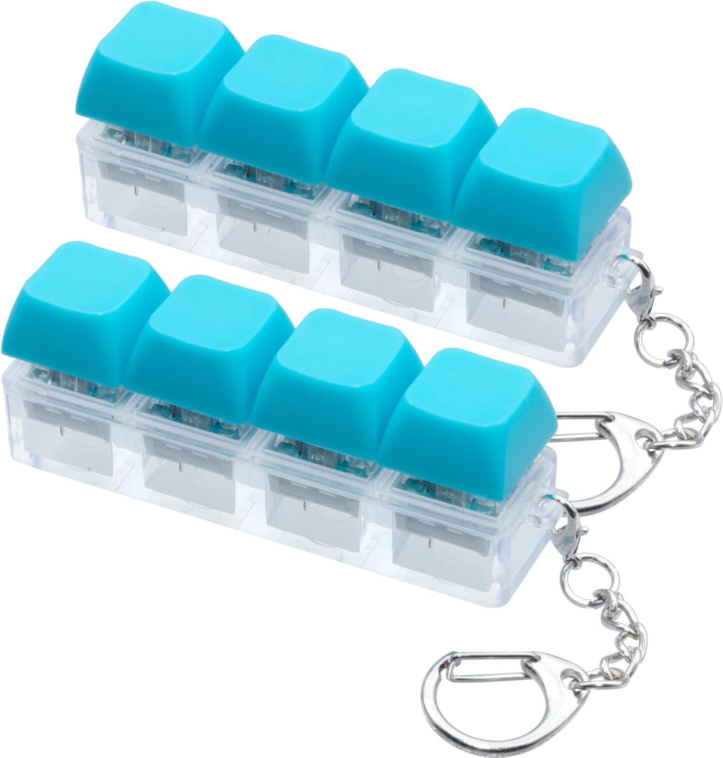 Amazon.com: 2 Pcs Keyboard Fidget Toy, Keyboard Fidget Keychain 4-in-1 ...