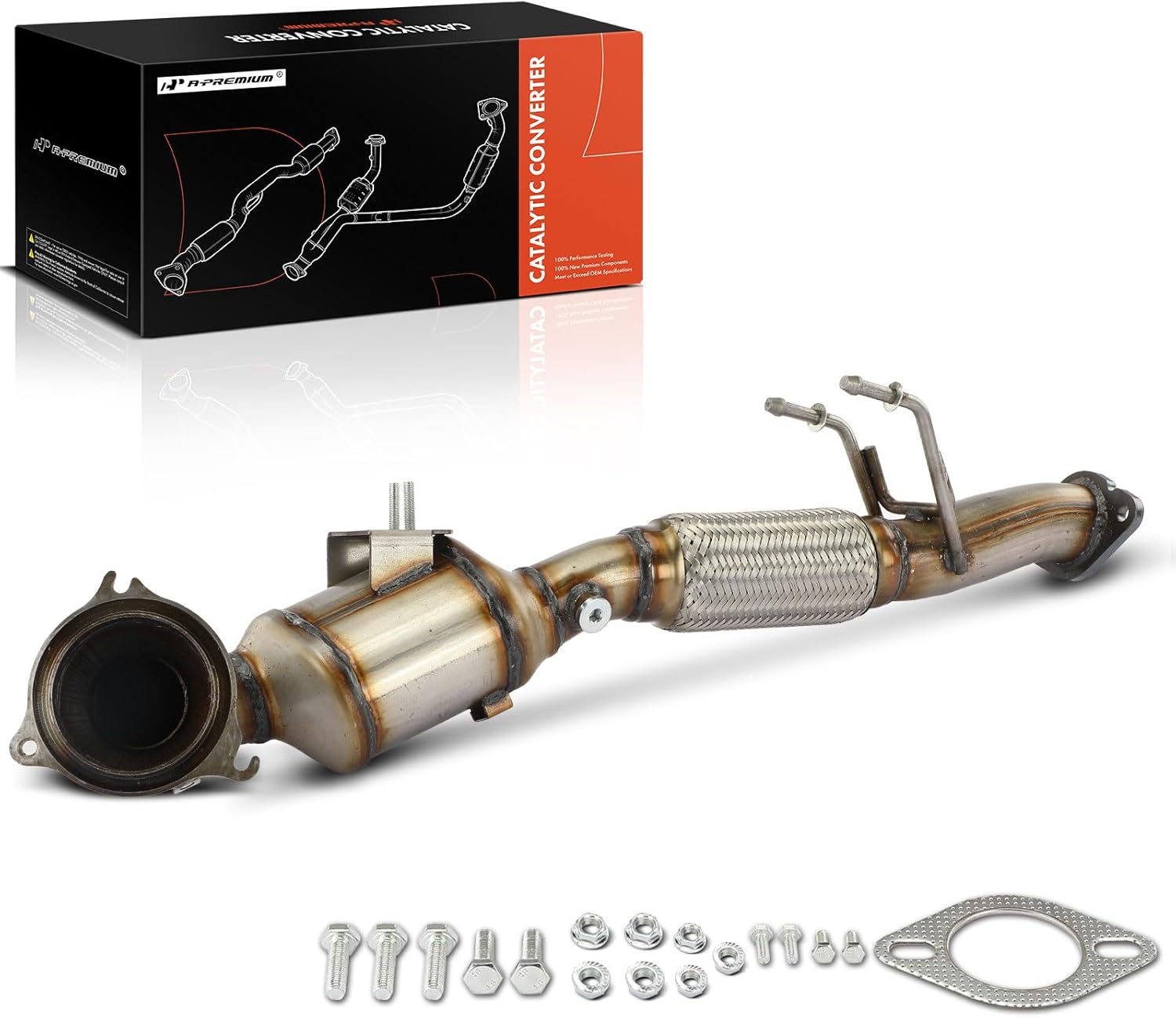 A-Premium Front Catalytic Converter Kit Direct-Fit Compatible with Ford ...