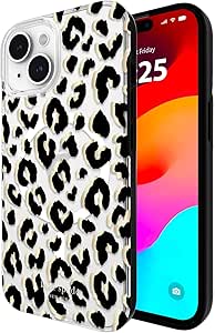 Amazon.com: kate spade new york iPhone 15 Case / 14 / 13, Compatible with MagSafe - City Leopard ...