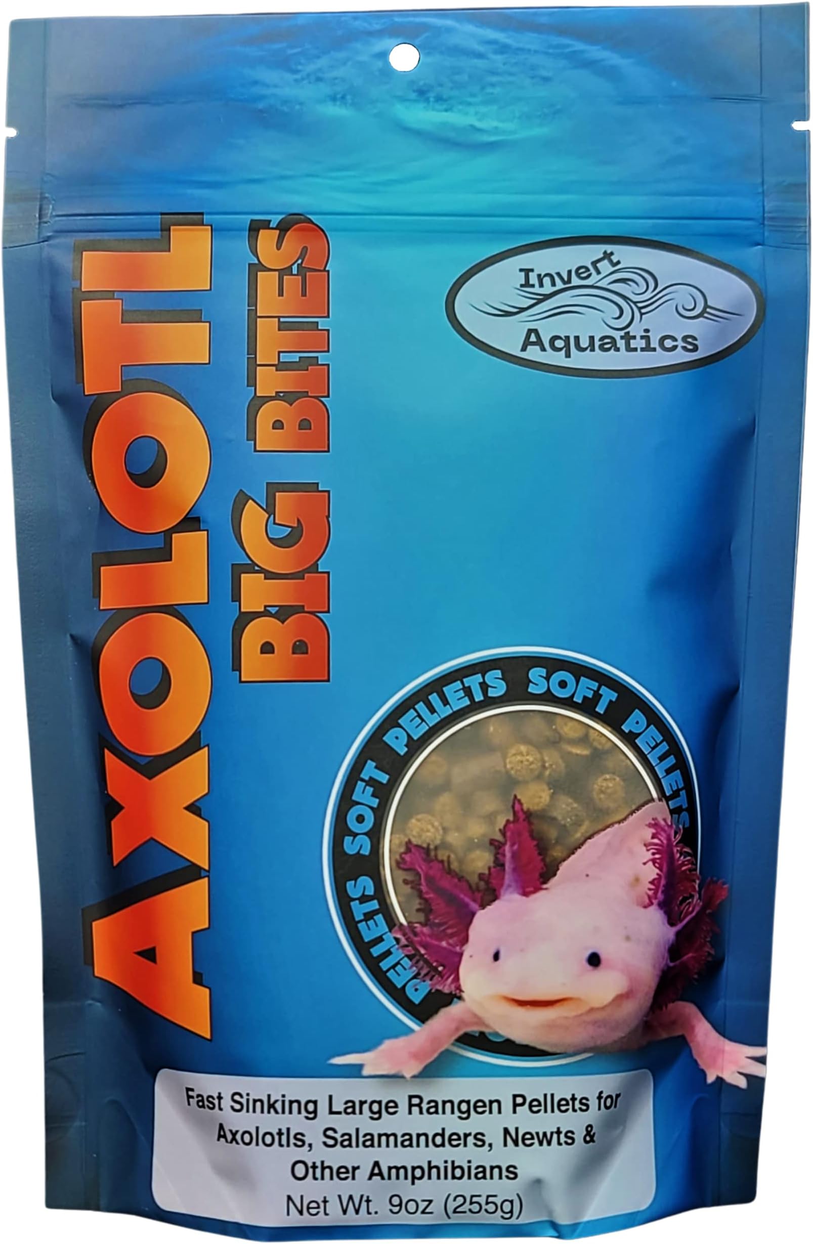 Amazon.com : Invert Aquatics Axolotl Big Bites - Fast Sinking, Soft ...