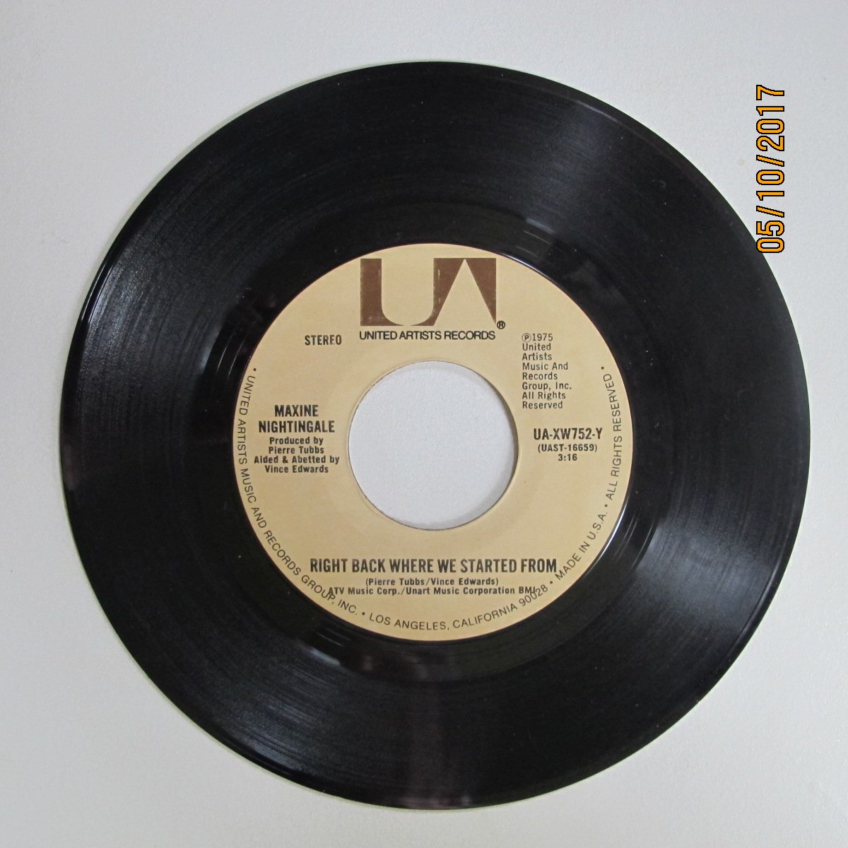 Amazon.com: Maxine Nightingale 45 RPM Right Back Where We Started From ...