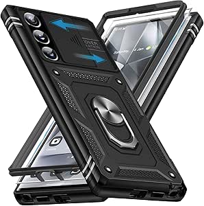 Giyer für Samsung Galaxy S24 Ultra Hülle mit Schutzfolie, Handyhülle S24 Ultra 5G mit ...