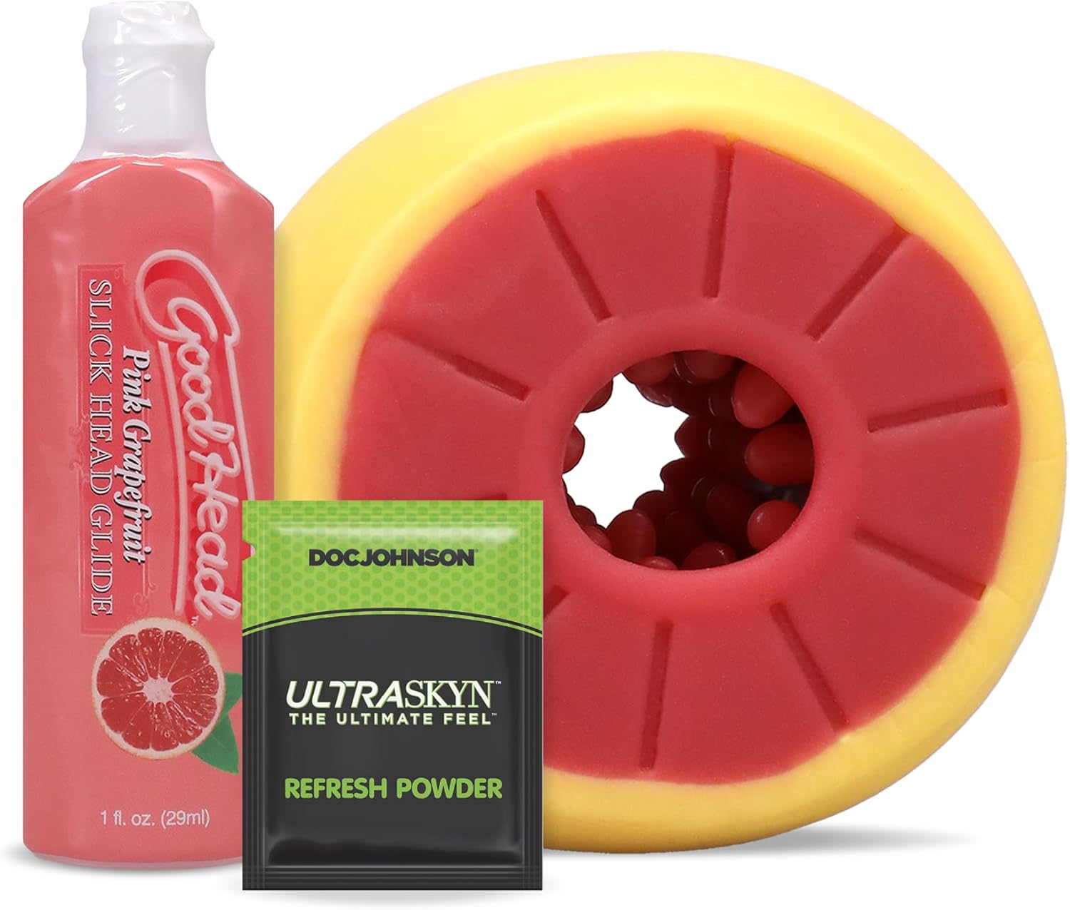 Amazon.com: Doc Johnson GoodHead - Grapefruit Blowjob Set - for Adults Only, Yellow, Pink ...