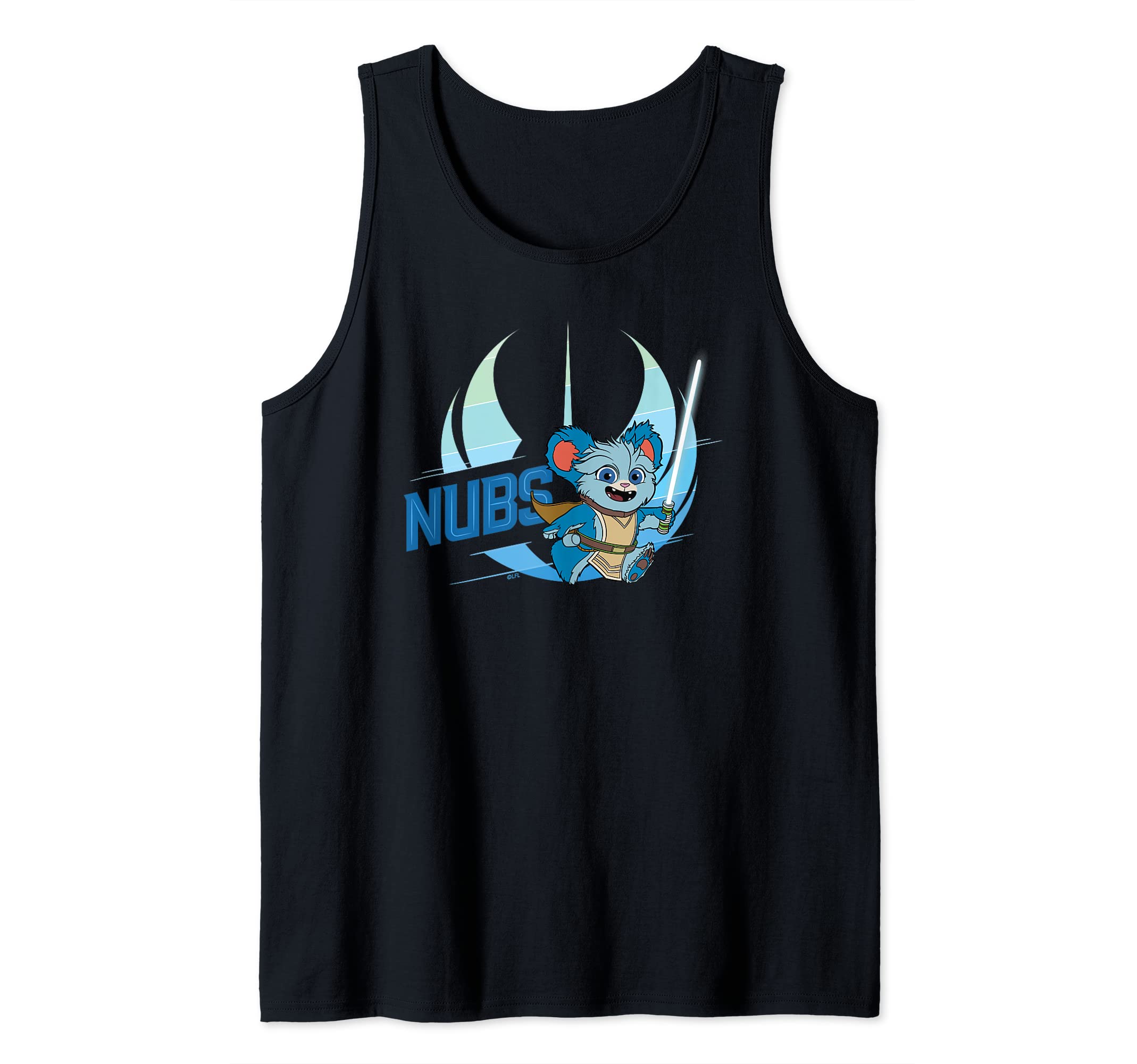Amazon.com: Star Wars Young Jedi Adventures Nubs & Lightsaber Tank Top ...