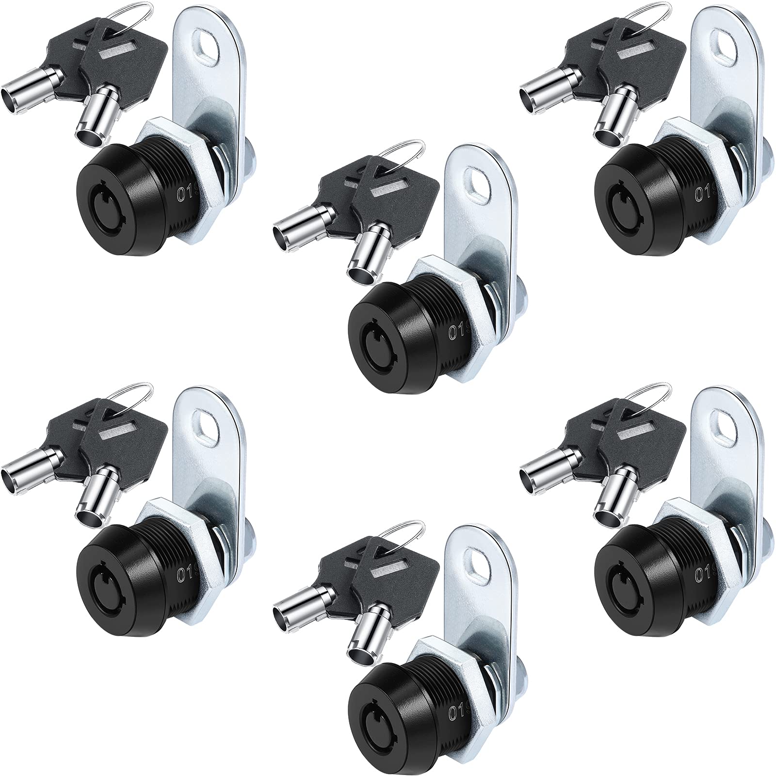 Buy 6 Pieces Tubular Cam Lock RV Tubular Cam Lock Keyed Alike Removable ...