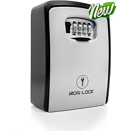 Iron Lock® - XXL Key Lock Box Wall Mount for Keys 4 Digit Combination ...