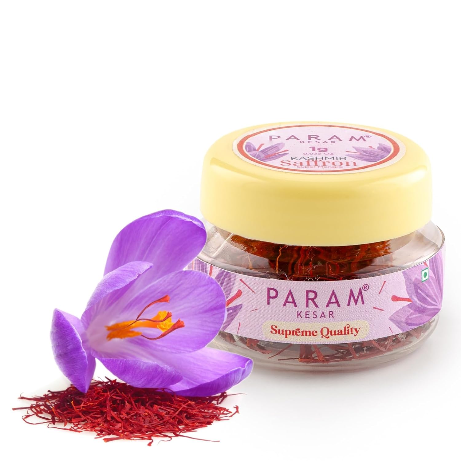 Amazon.com : Param Kesar™ Supreme Saffron, 100% Organic, Pure Kashmiri ...