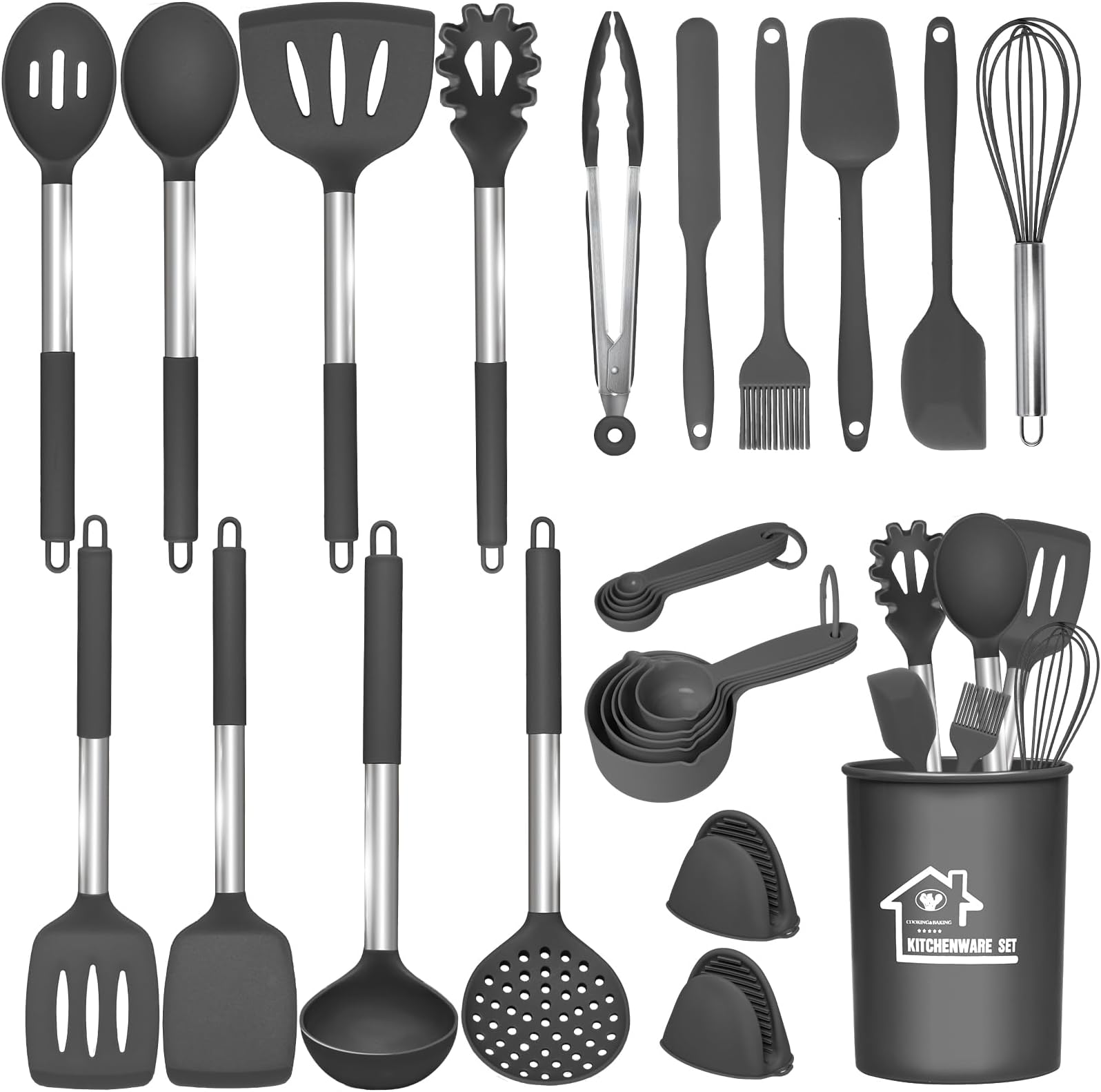 Amazon.com: Home Hero 6 Pcs Kitchen Utensils Set - Nested Cooking ...