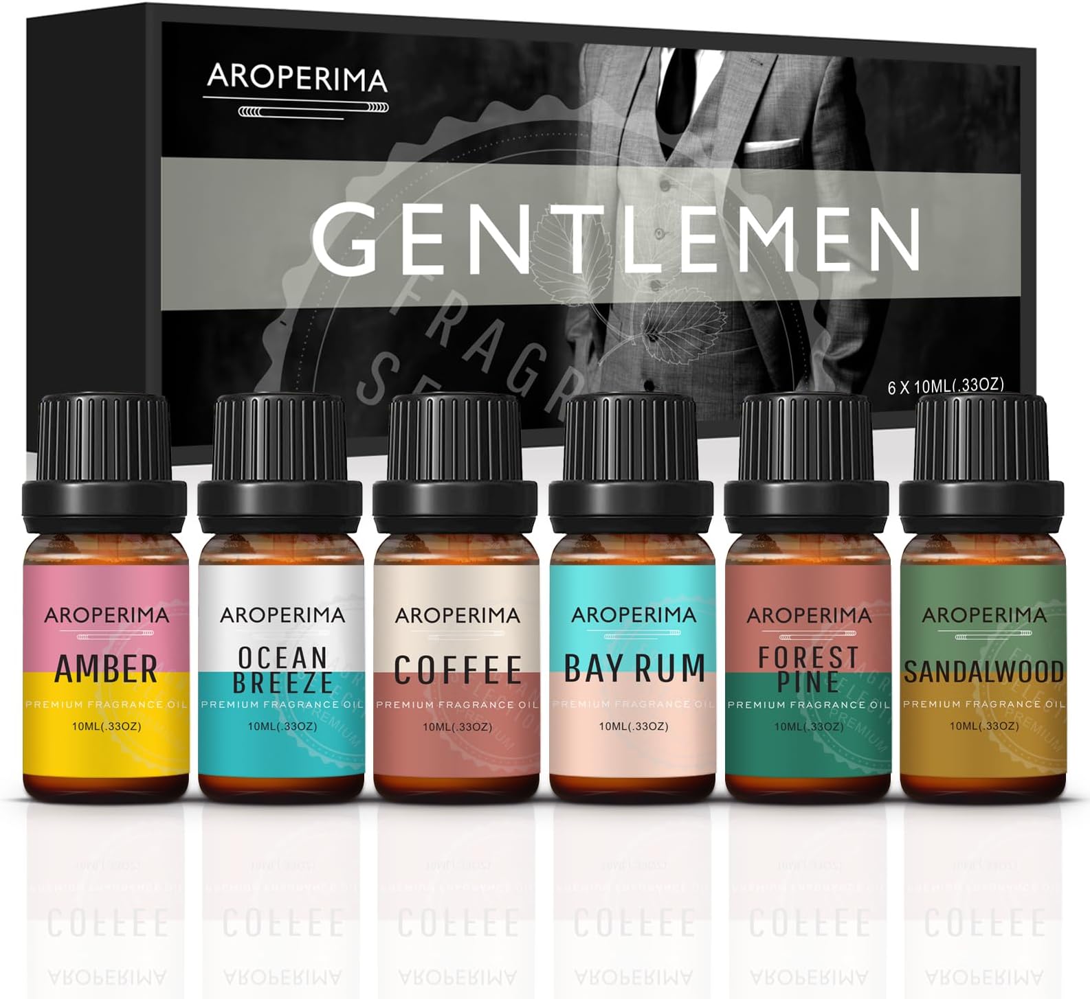 Amazon.com: AROPERIMA Gentlemen Fragrance Essential Oil Set - Sandalwood, Forest Pine, Bay Rum ...