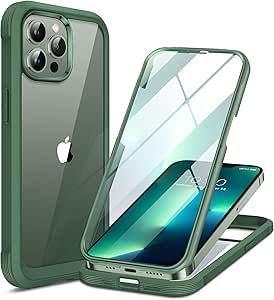 Miracase GLAS Hoesje compatibel met iPhone 13 Pro Max Case 6,7 inch, [glazen schermbeschermer ...