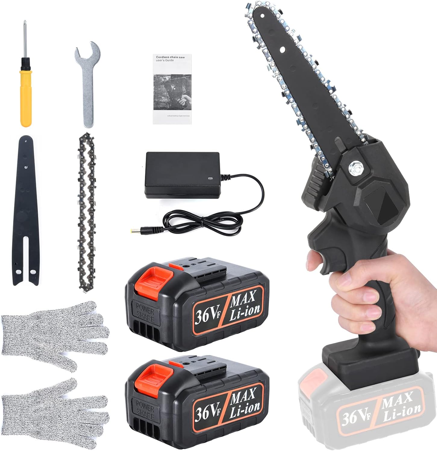 Amazon.com: 6 Inch Mini Chainsaw, Battery Operated Chainsaw Cordless w ...