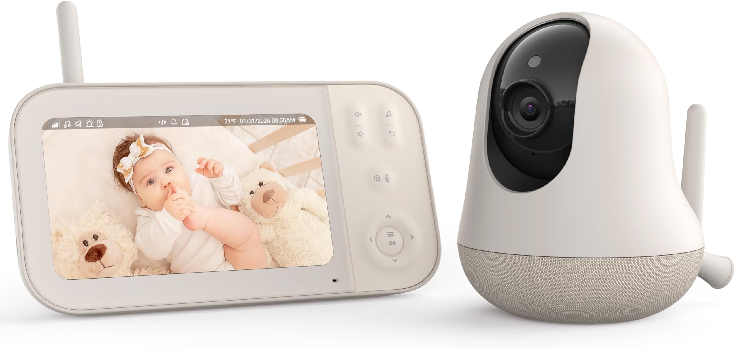 Amazon.com: eufy Security Baby Monitor E20 with 2K HD Camera, 5'' 720p ...