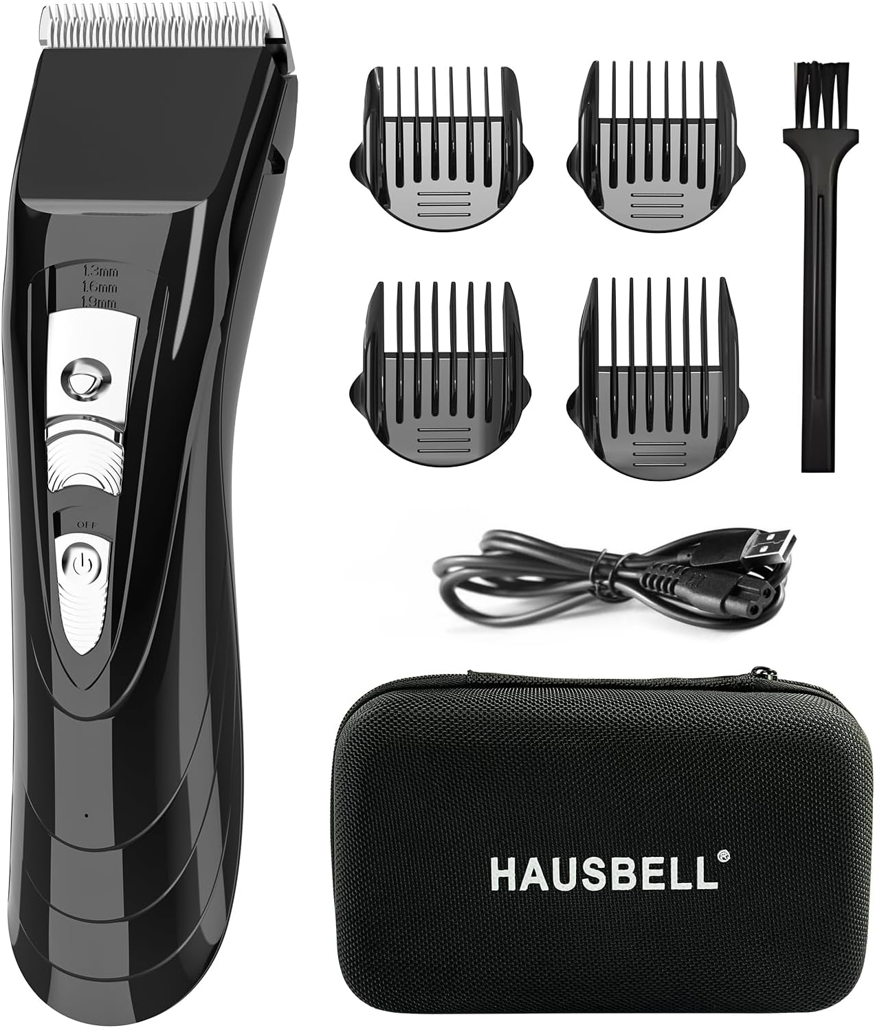 Amazon.com: HAUSBELL Cordless Rechargeable Hair Clippers Kit, for Men ...