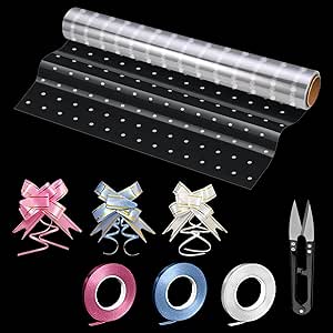 PYGHAP Clear Cellophane Wrap for Hampers, 40cmx30m Florist Cellophane ...