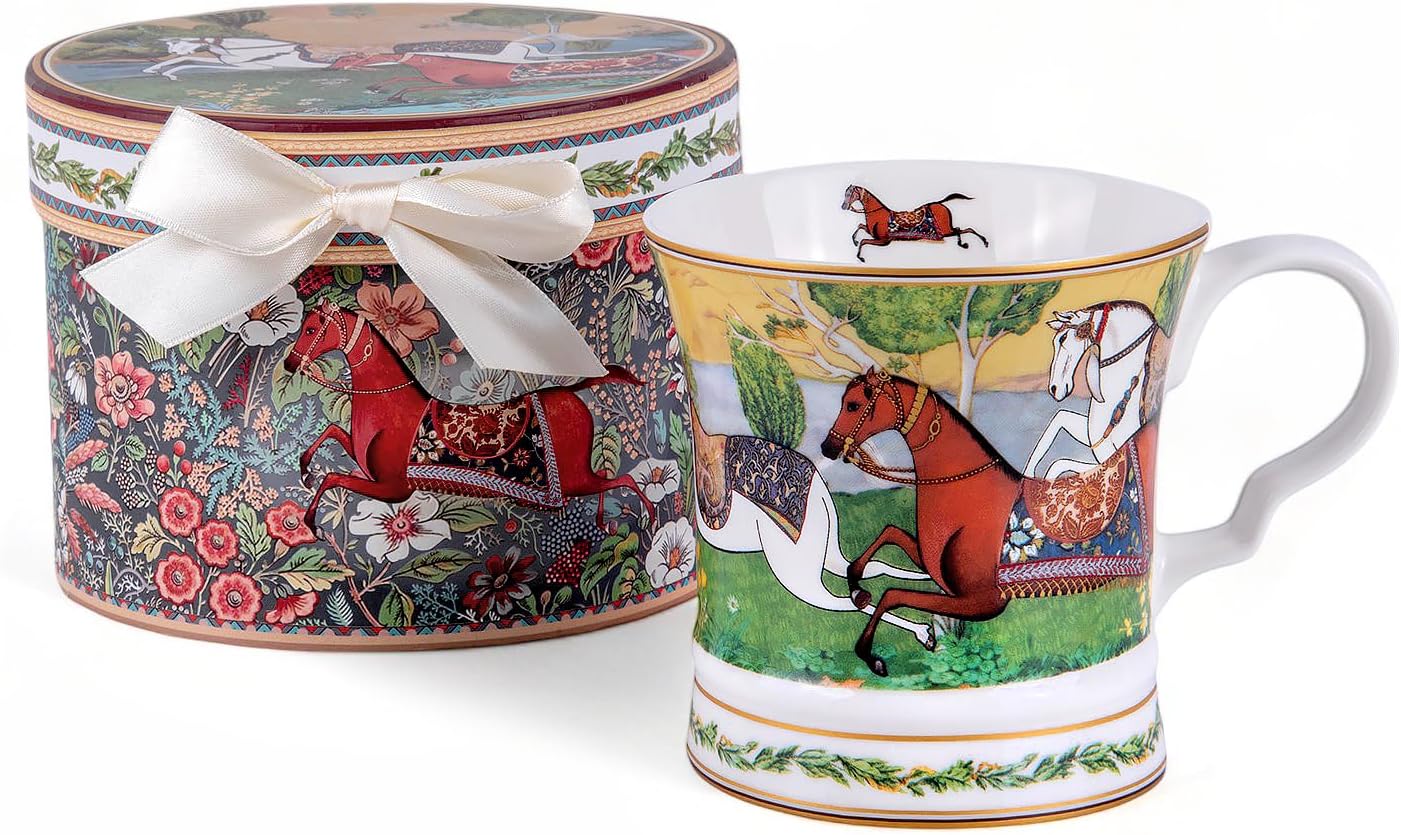 Amazon.com | STP GOODS Porcelain Tea/Coffee Cup in Gift Box Fine ...