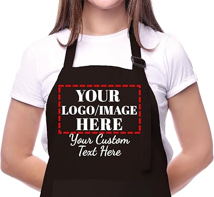 Amazon.com: Custom Name Photo Logo Grilling & Cooking Aprons for Women ...