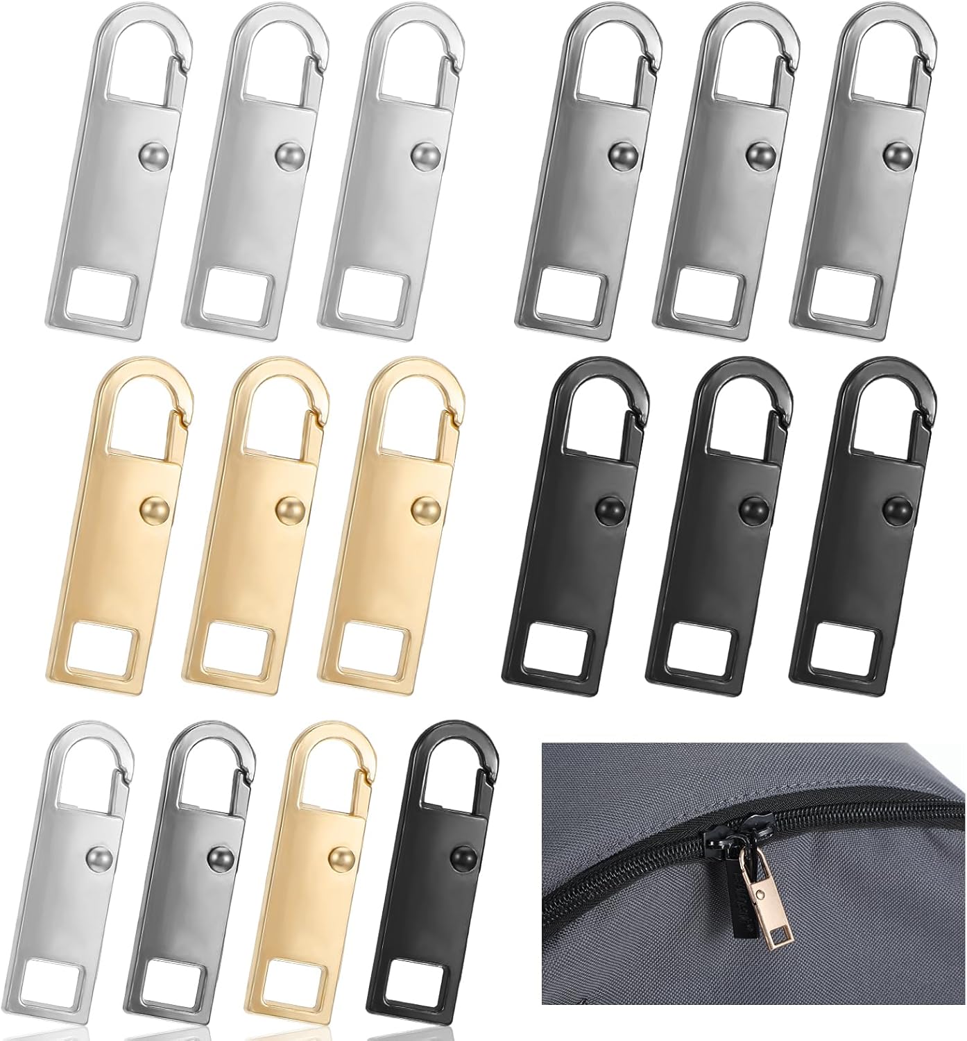 Amazon.com: Tyqour 16 Pcs Replacement Zipper Pull, Backpack Luggage ...