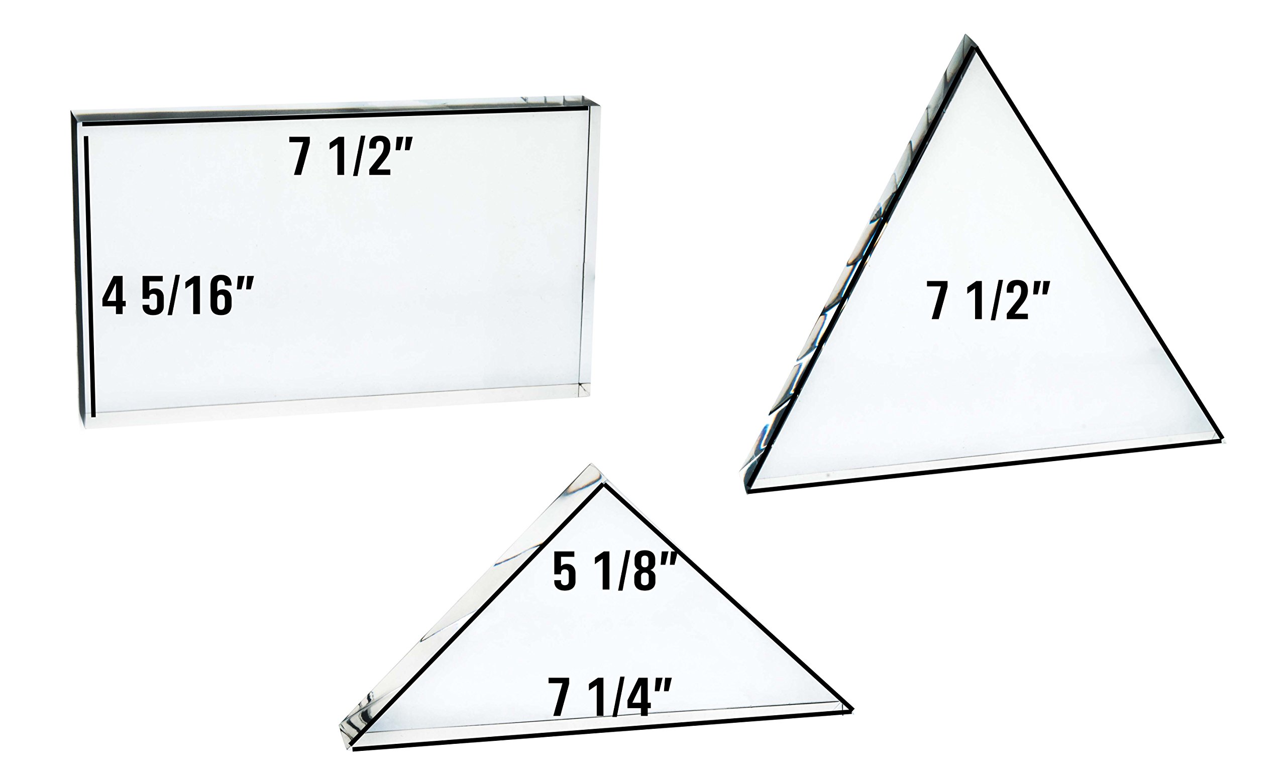 Acrylic Prisms Set Of 3 Large Acrylic Light & Prism Blocks - Rectangle ...