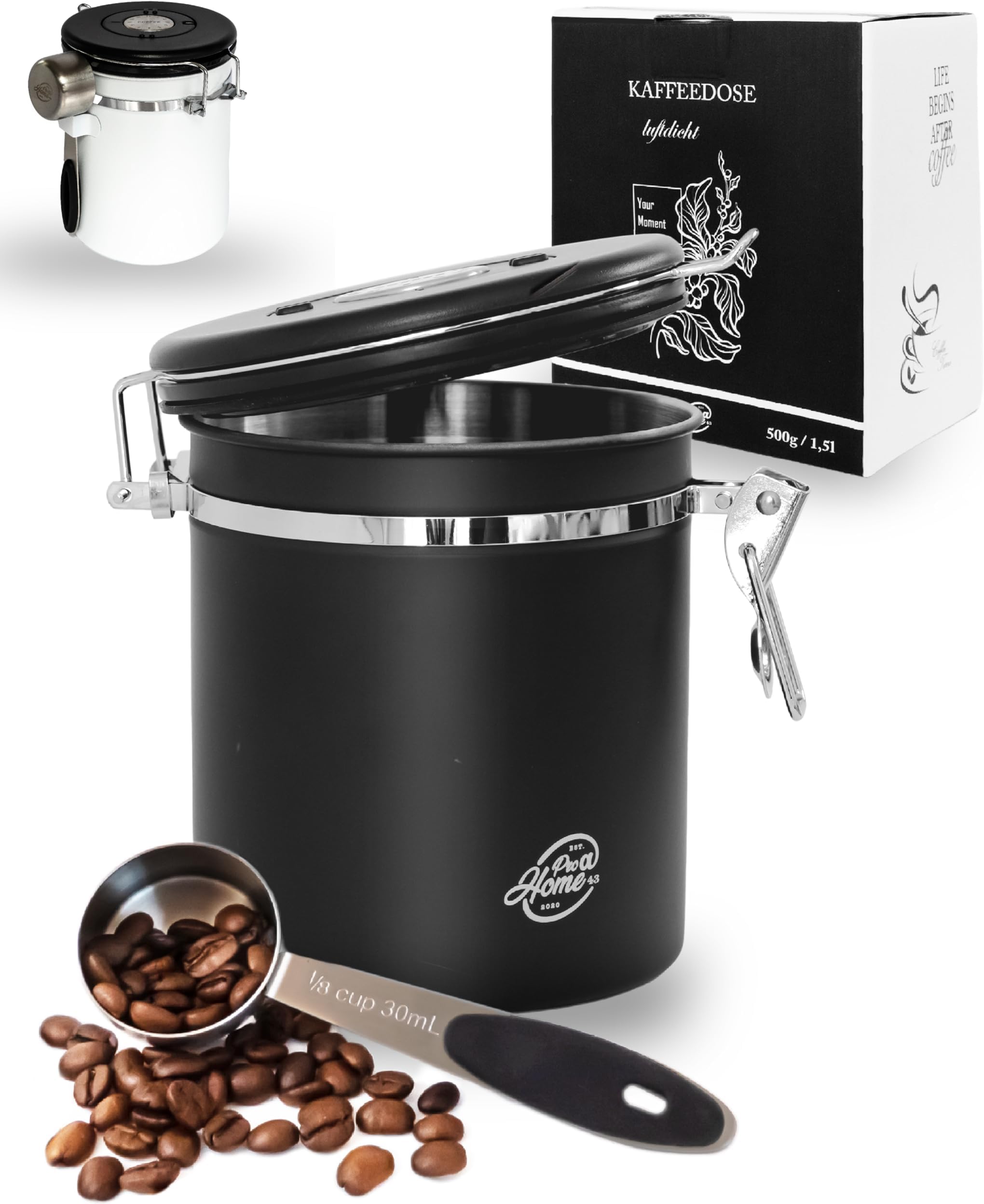 Stilvolle Kaffeedose Luftdicht Tupperware Ebenbild