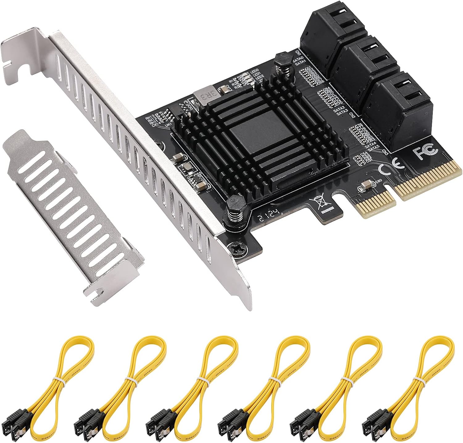 6 Port SATA 3.0 PCIe Expansion Card for HDDs - Plug Australia | Ubuy
