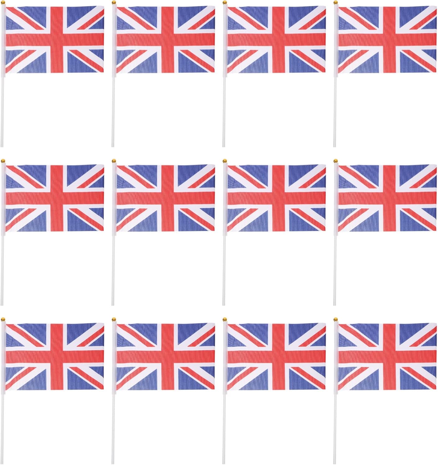 BESPORTBLE Union Jack Flags 50pcs Waving Flag Britain Flags Hand Flag ...