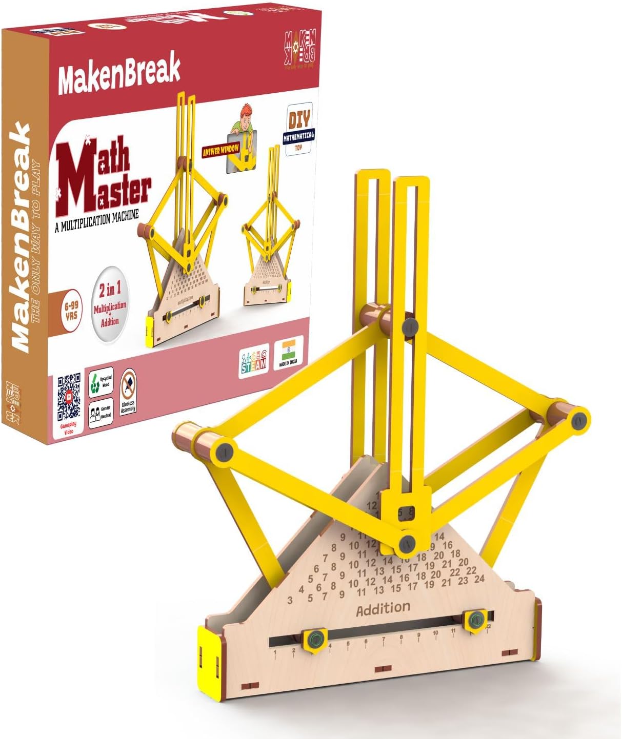 Buy MakenBreak Math Master|DIY STEM/STEAM Hand Powered Toys for Kids 6 ...