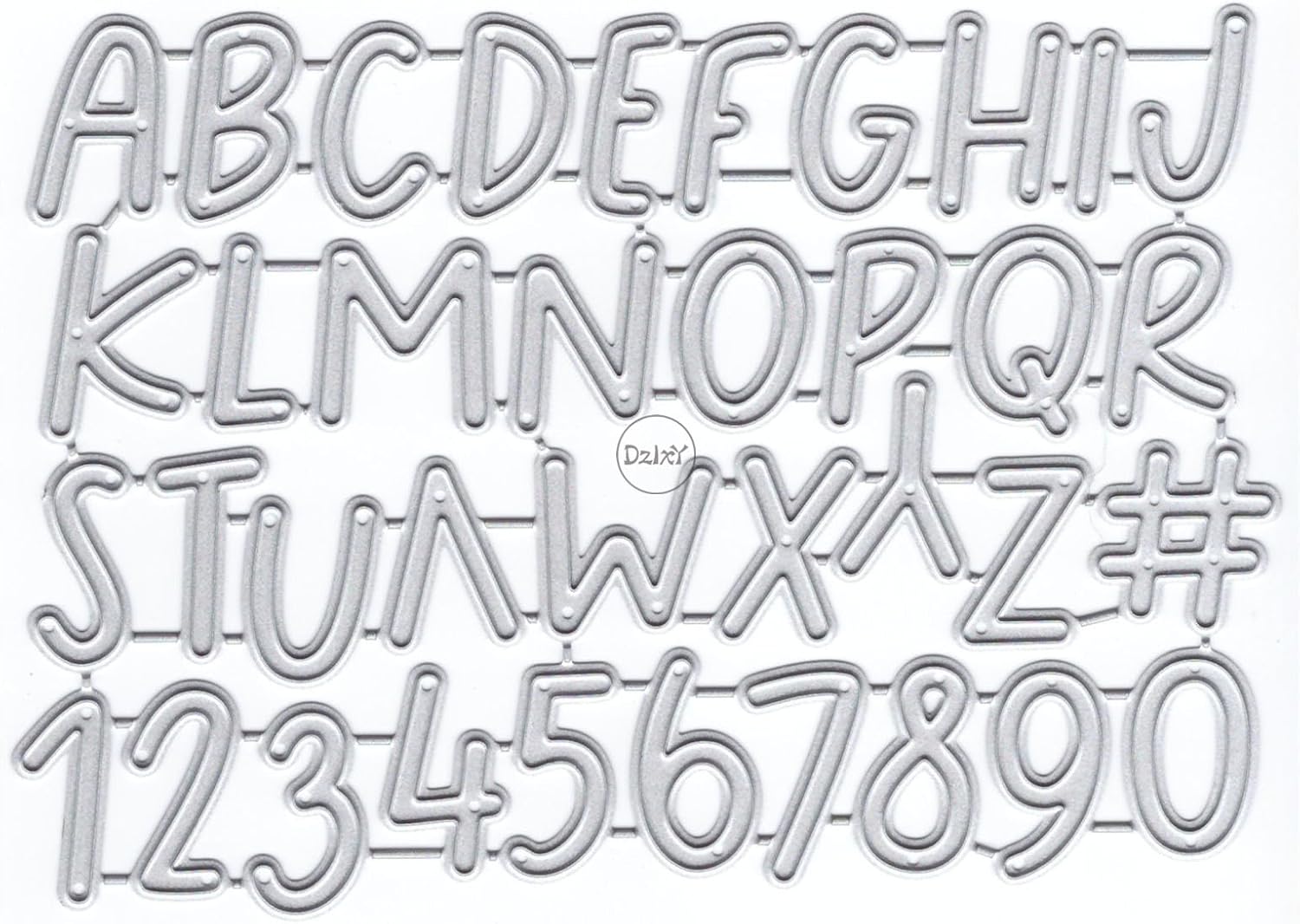 Amazon.com: DzIxY Capitalized Alphabets Numbers Metal Cutting Dies for ...