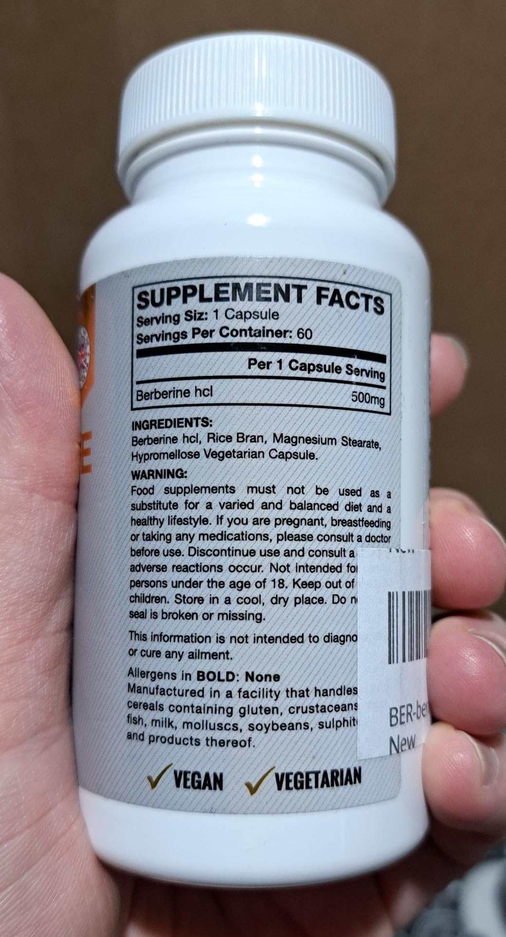 BER-berine 60 Capsules - High Strength UK Made : Amazon.co.uk: Health ...