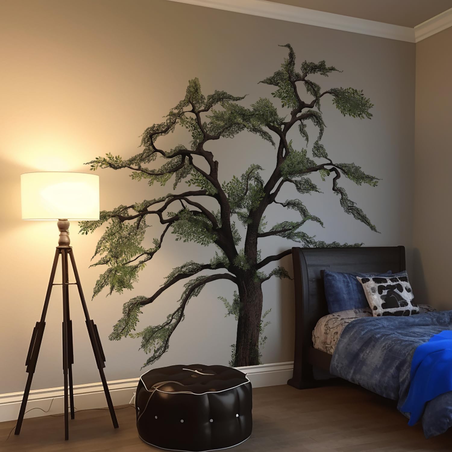 Amazon.com: astrkiz Original Hand Drawn Huge Oak Tree Wall Decals Peel ...